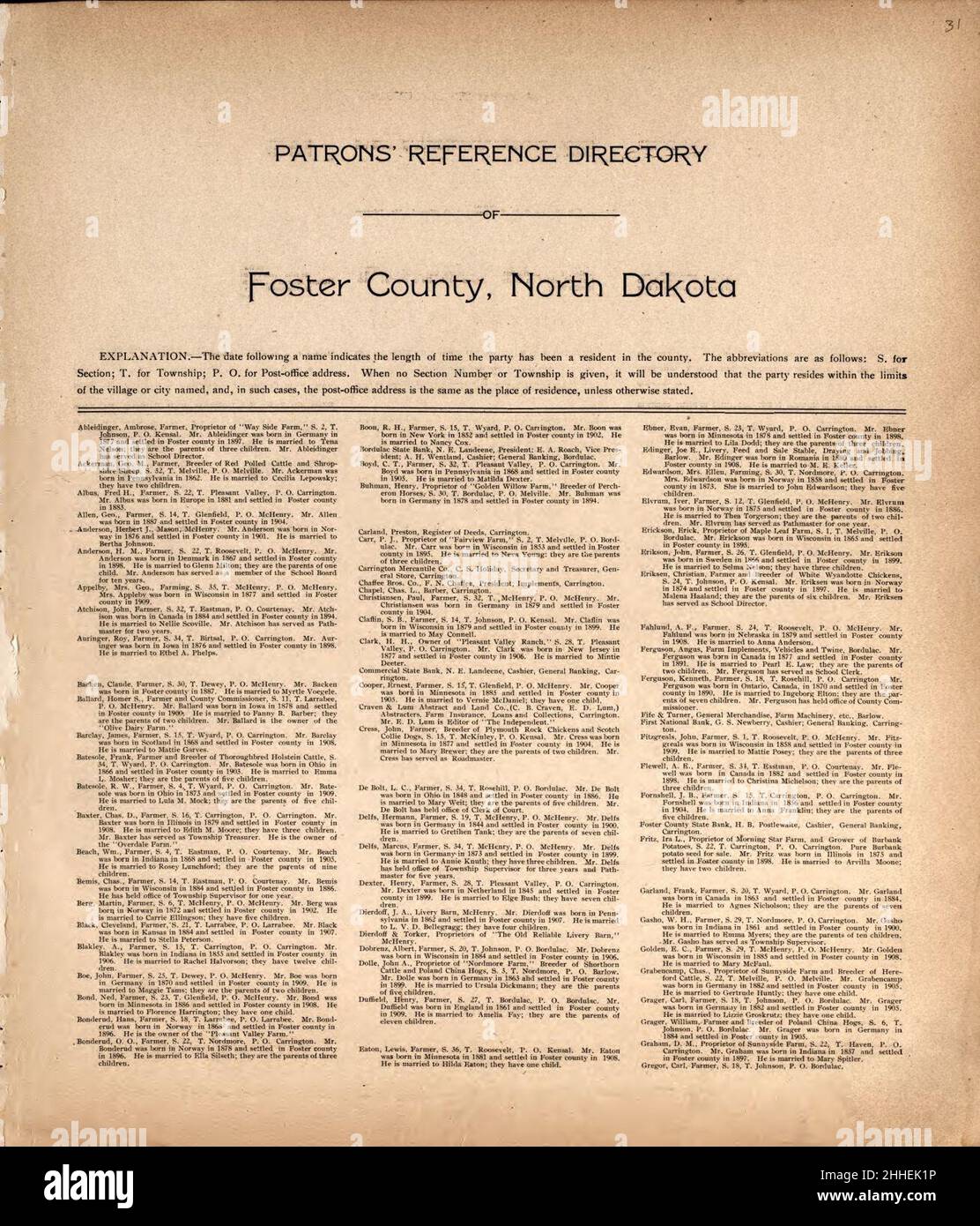 Standard atlas of Foster County, North Dakota - including a plat book ...