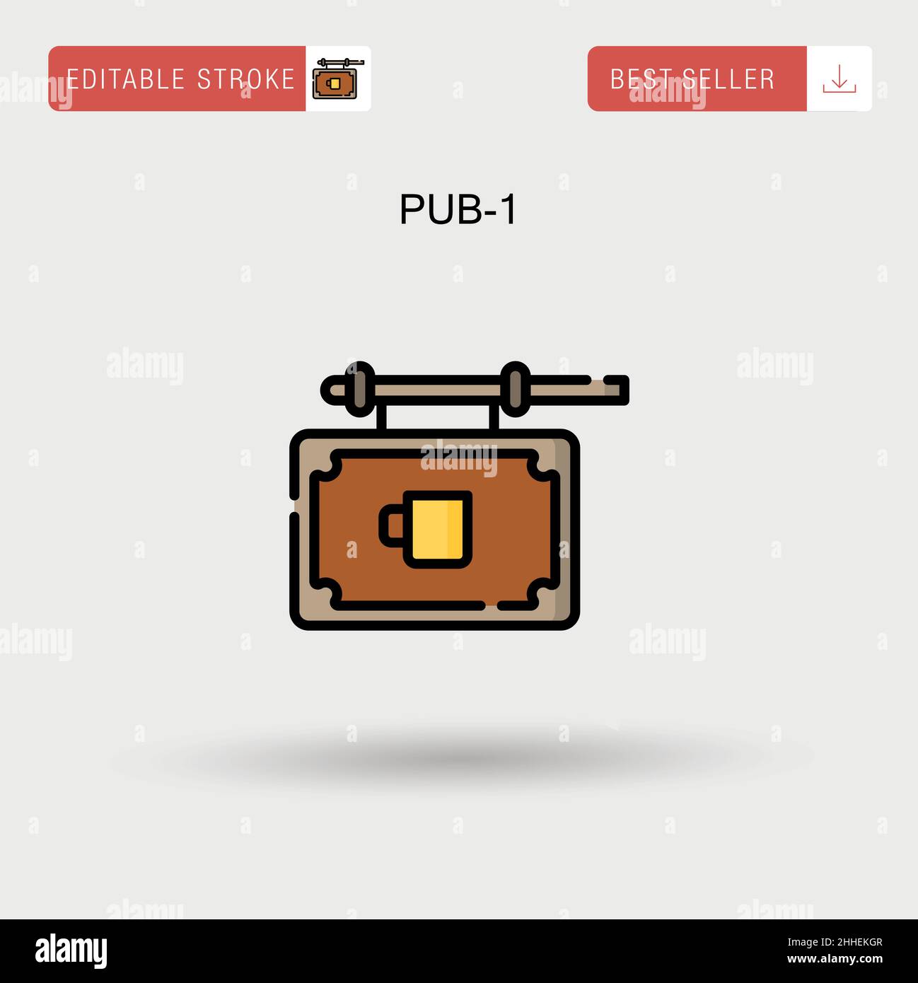 Pub-1 Simple vector icon Stock Vector Image & Art - Alamy