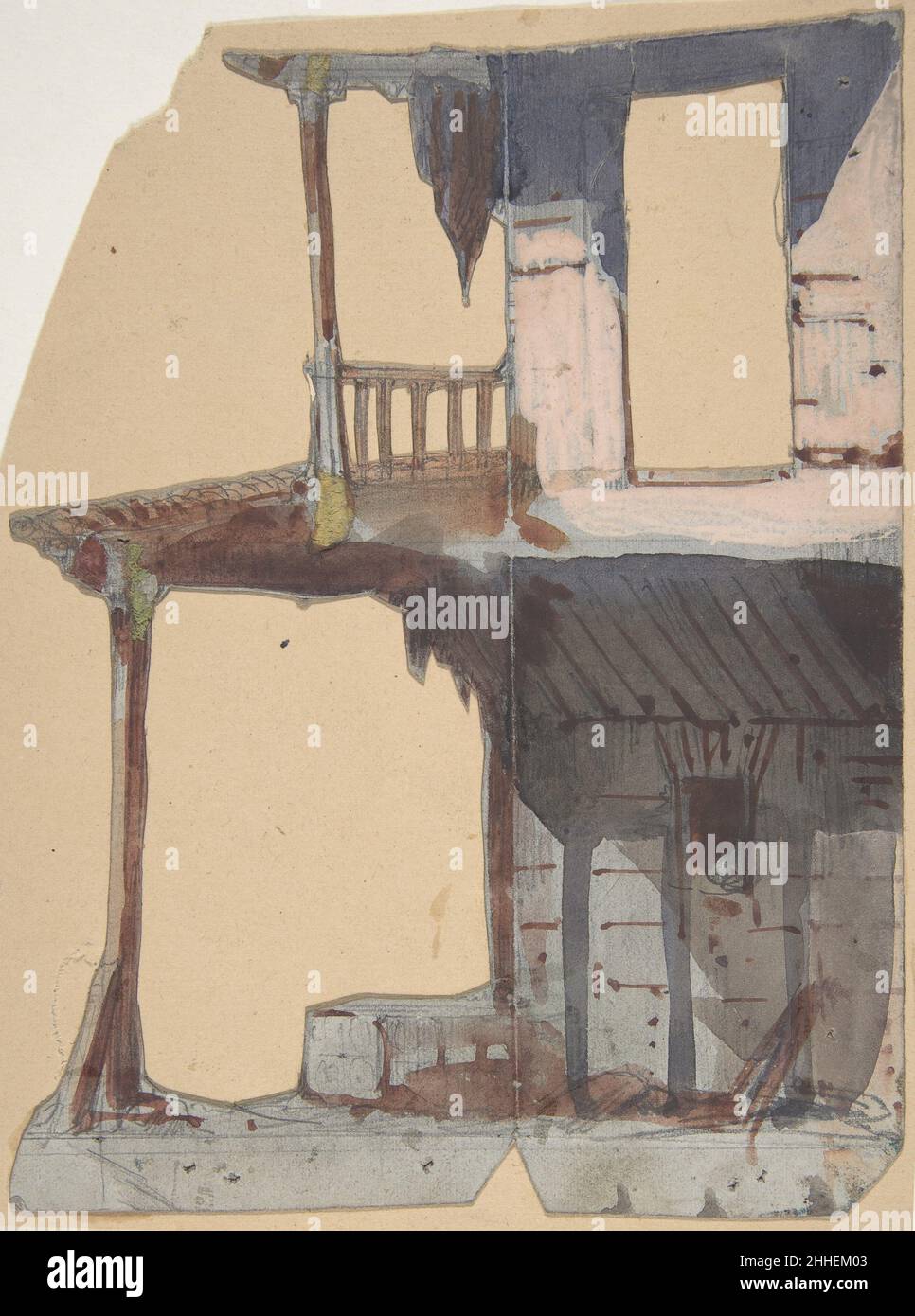 Design for a Stage Set at the Opéra, Paris 1830–90 Eugène Cicéri French ...