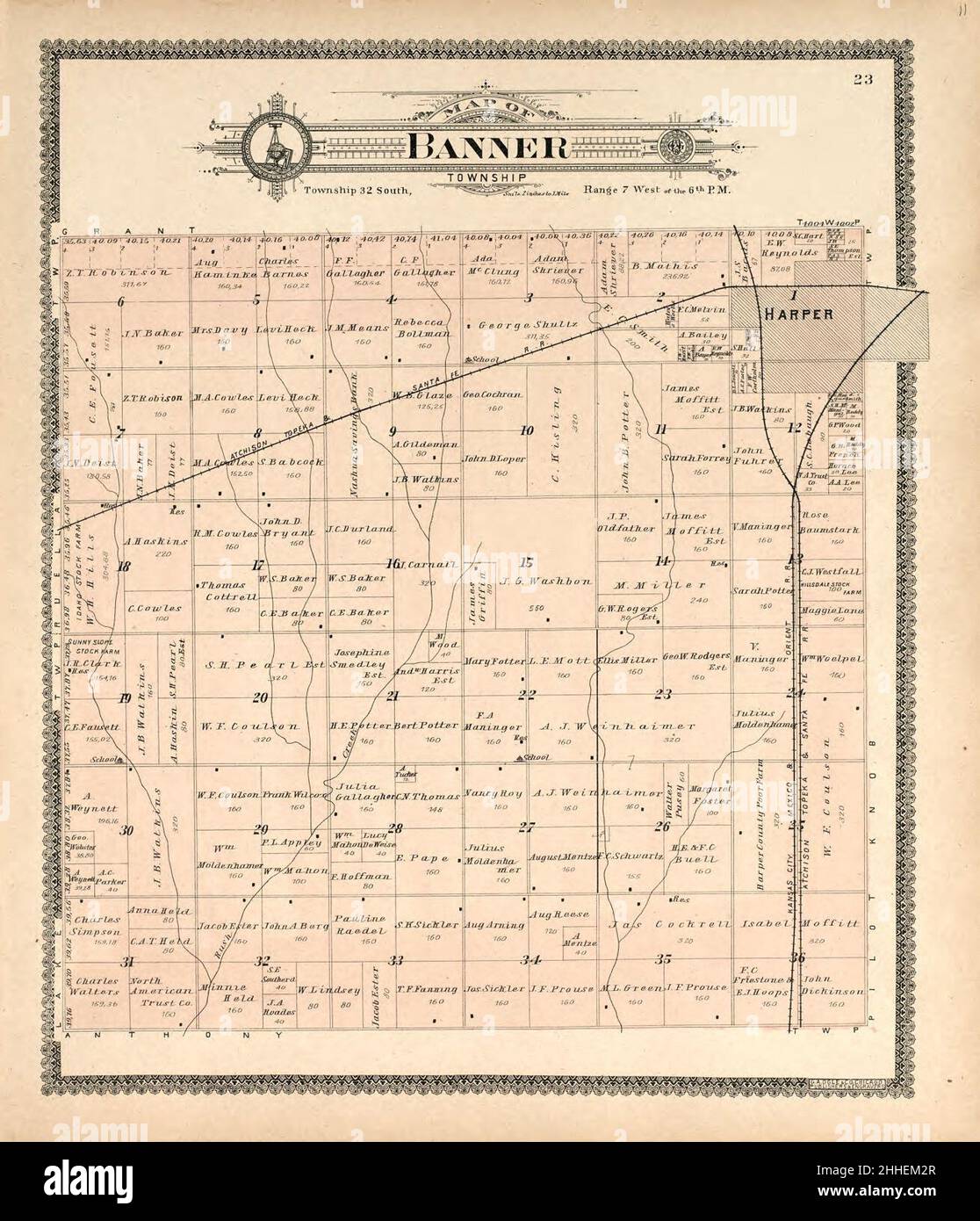 Standard atlas of Harper County, Kansas - including a plat book of the ...