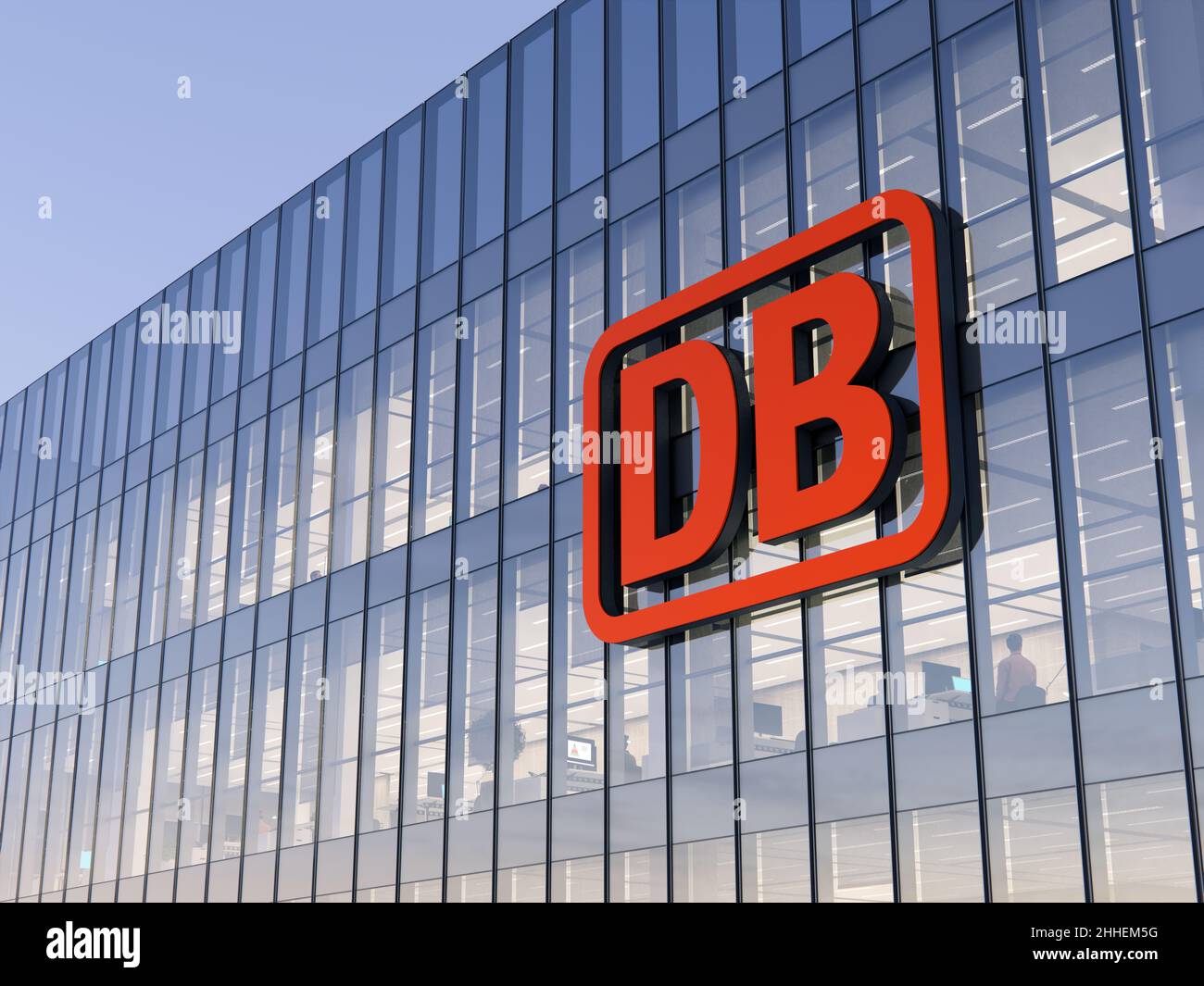 Berlin, Germany. January 9, 2022. Editorial Use Only, 3D CGI. Deutsche ...