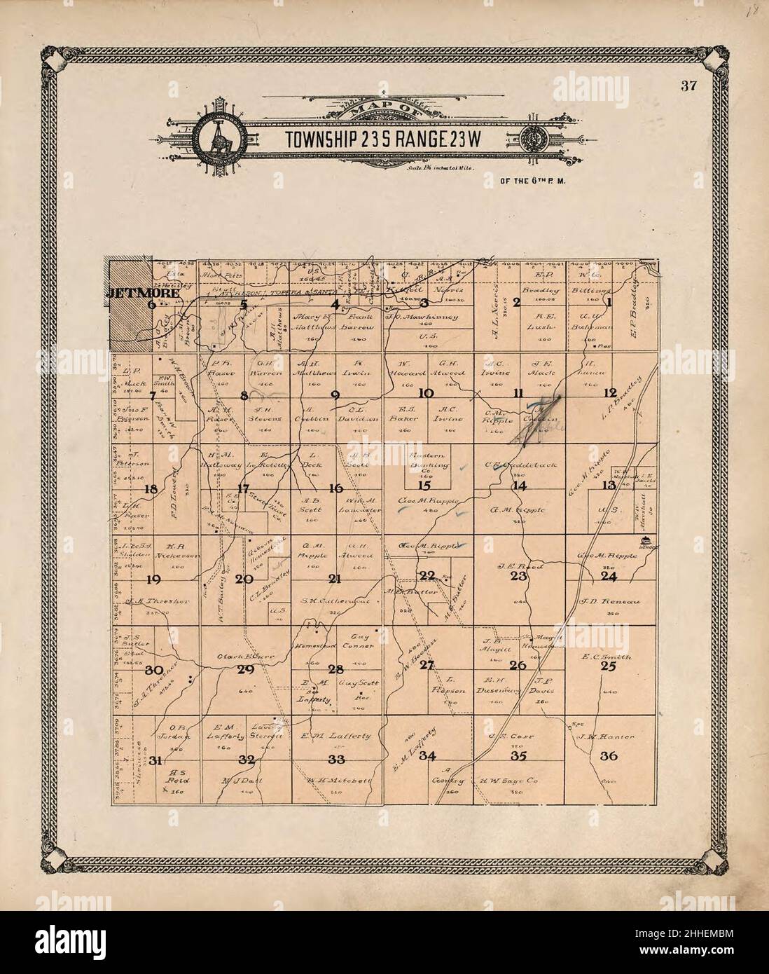 Hodgeman county map hi-res stock photography and images - Alamy