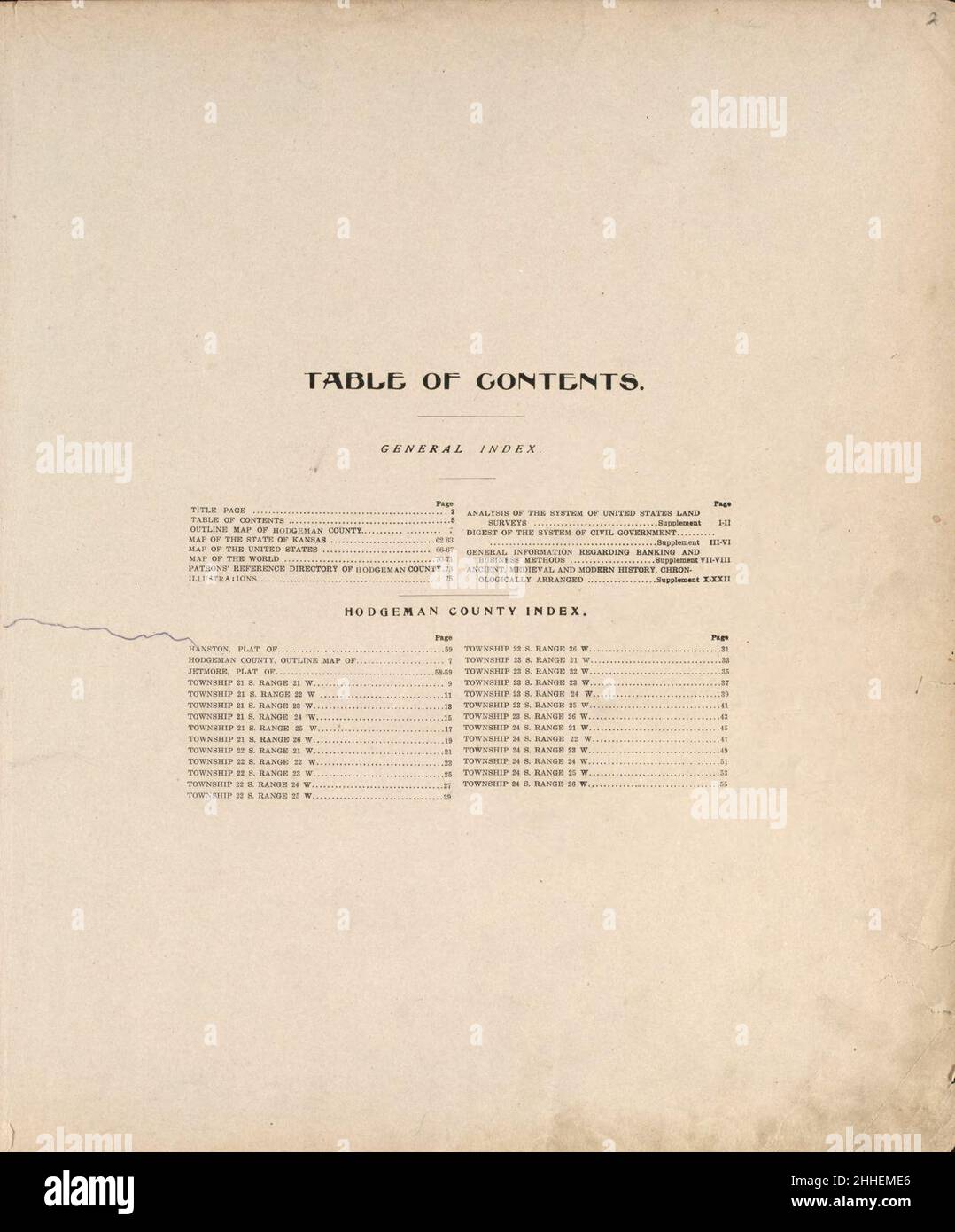 Standard atlas of Hodgeman County, Kansas - including a plat book of ...