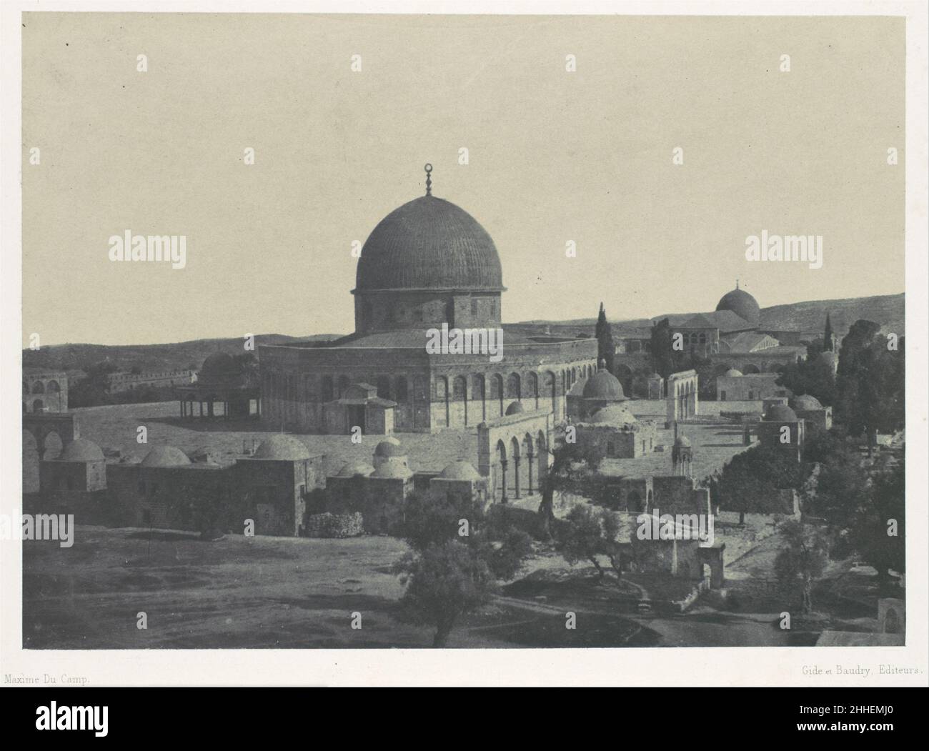 Palestine. Jérusalem. Mosquée d'Omar 1850 Maxime Du Camp French ...
