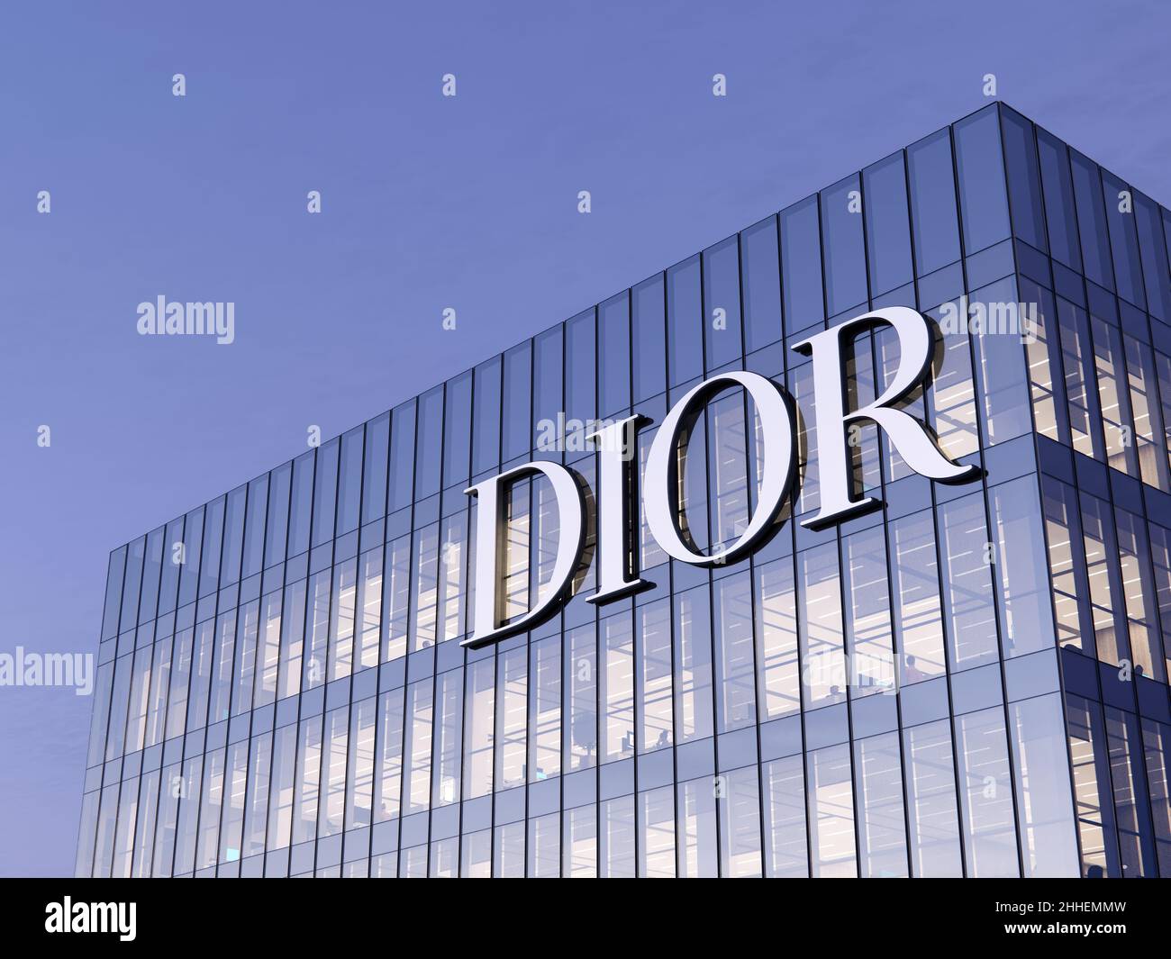 Paris, France. January 8, 2022. Editorial Use Only, 3D CGI. Dior ...