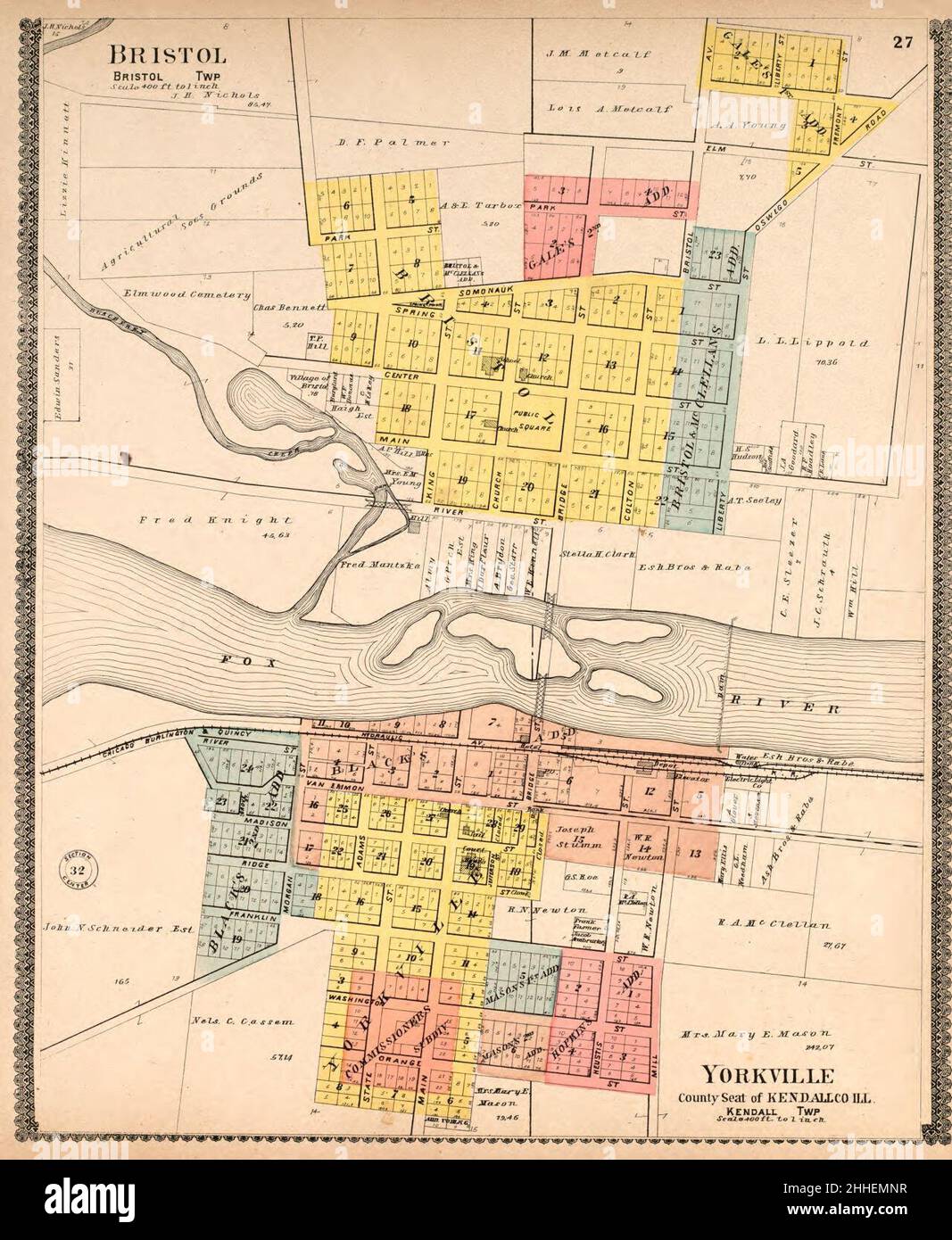 Kendall county map hi-res stock photography and images - Alamy