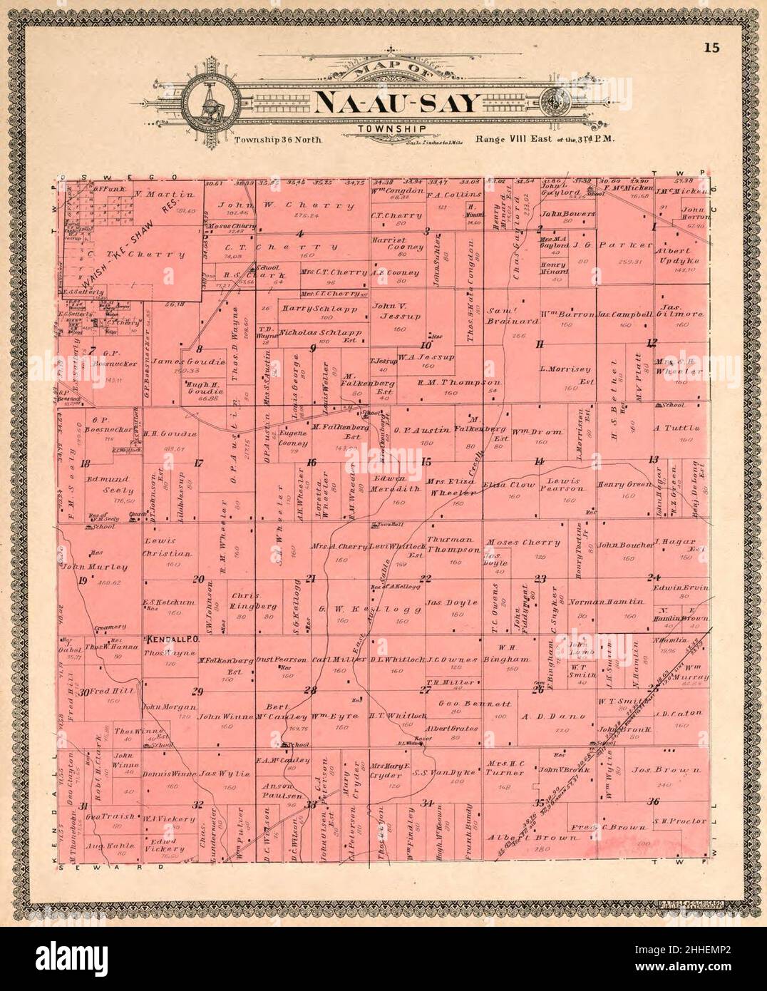 Standard Atlas Of Kendall County Illinois Including A Plat Book Of The Villages Cities And
