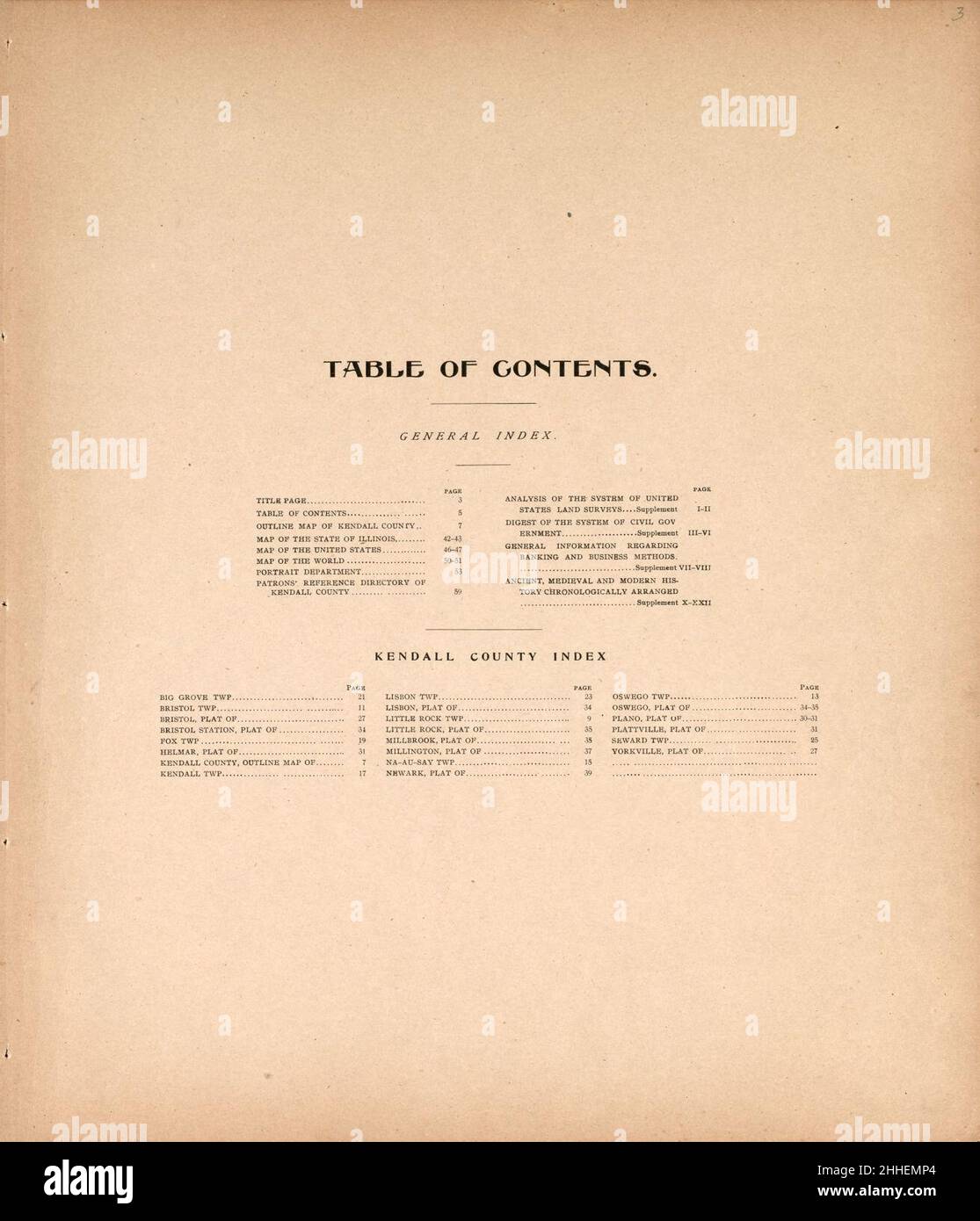 Standard atlas of Kendall County, Illinois - including a plat book of ...