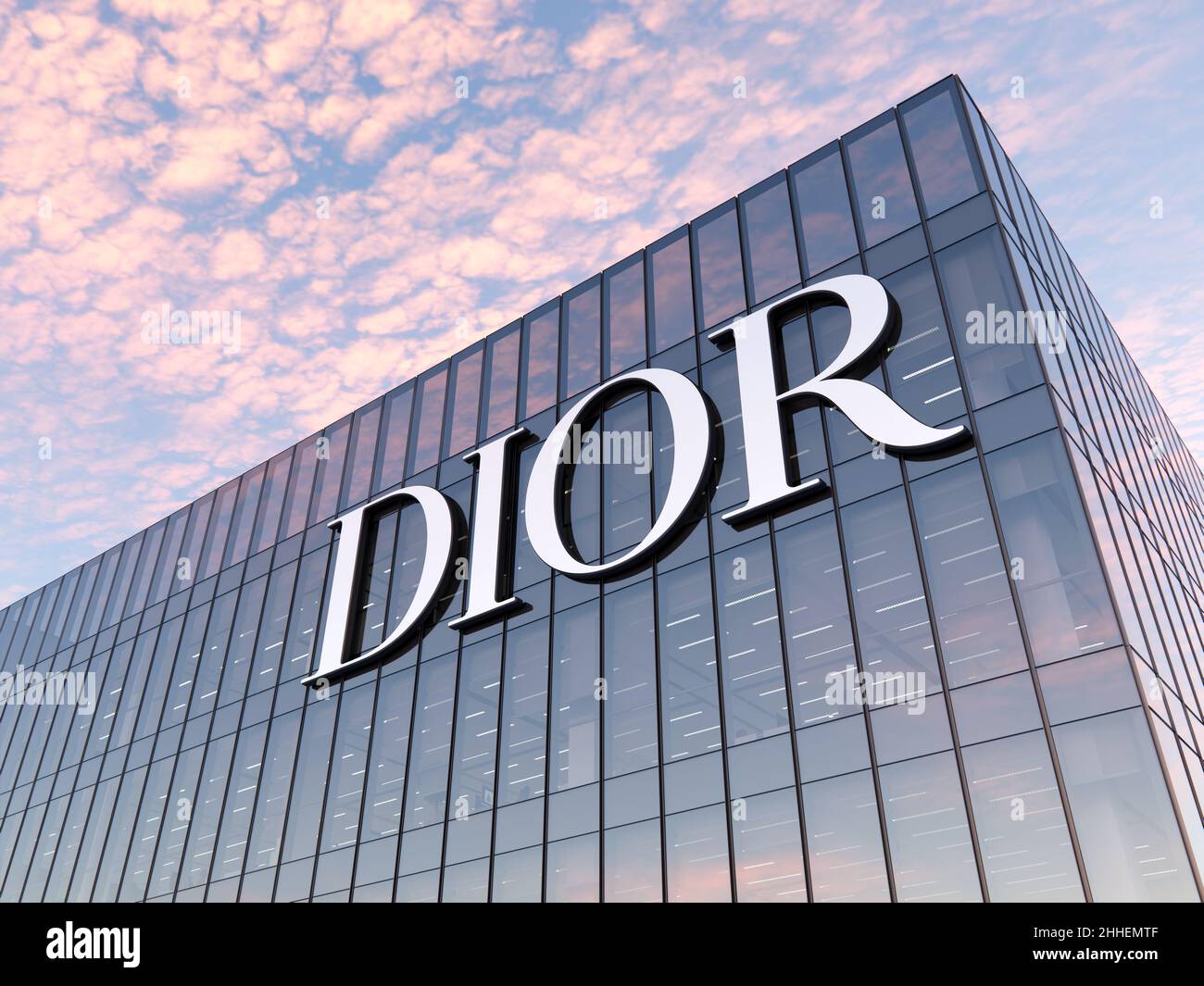 Paris, France. January 8, 2022. Editorial Use Only, 3D CGI. Dior ...