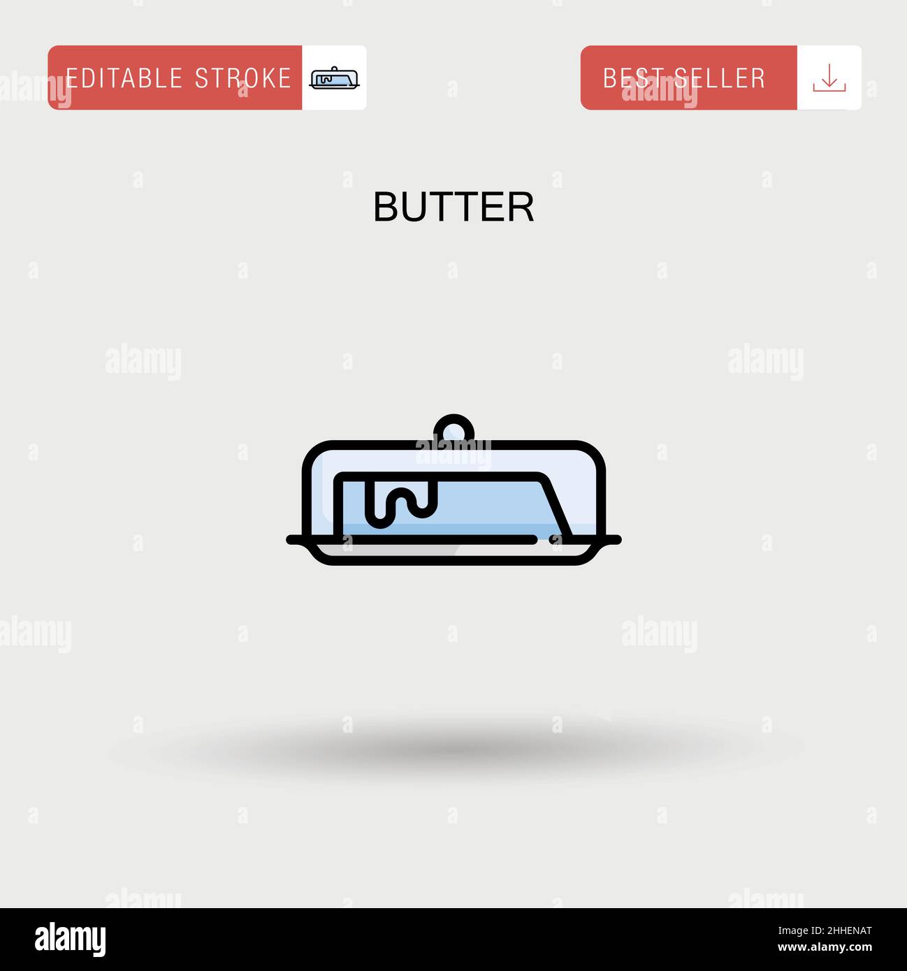 Butter Simple vector icon Stock Vector Image & Art - Alamy