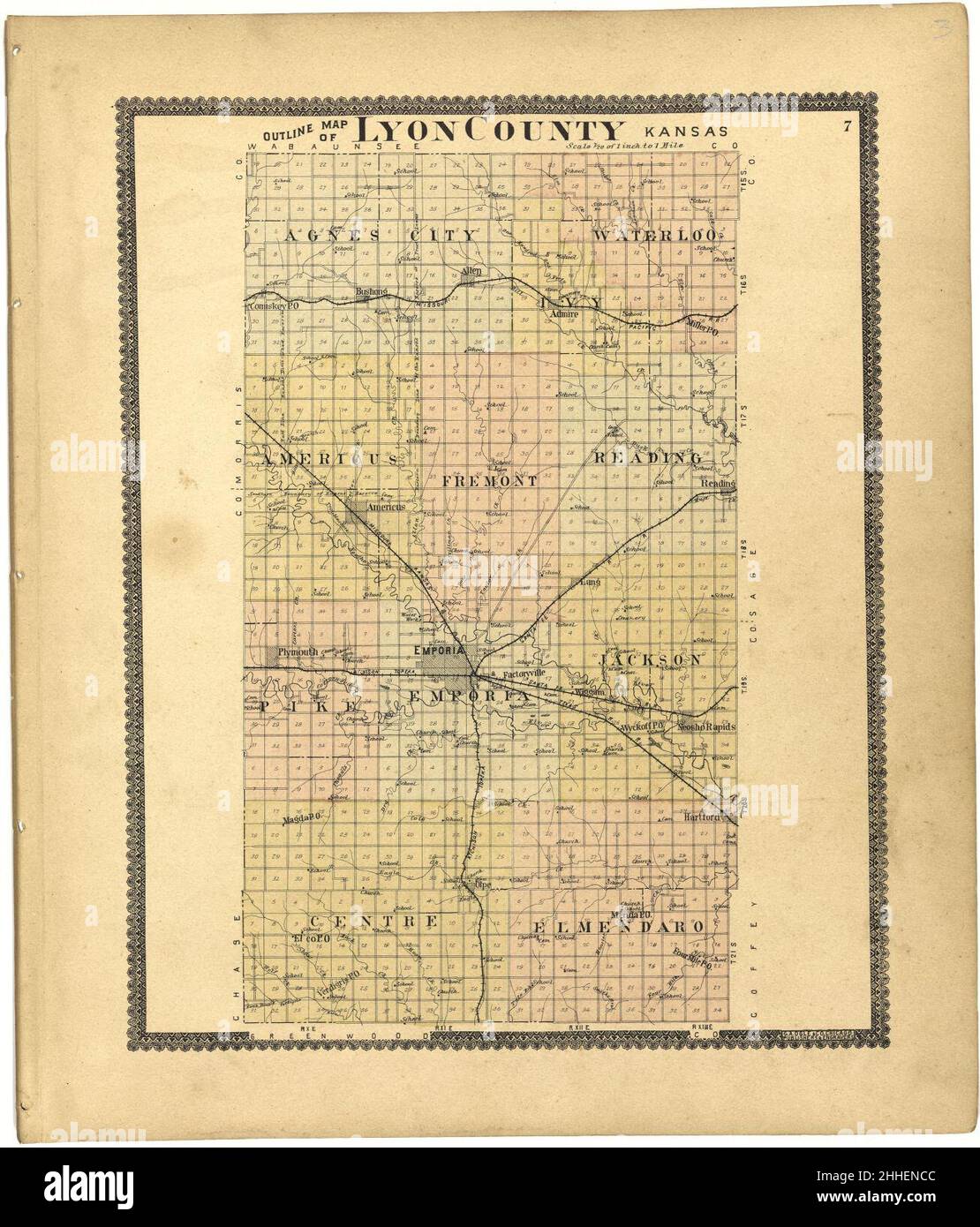 Standard atlas of Lyon County, Kansas - including a plat book of the ...