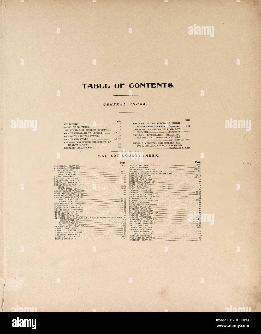 Standard atlas of Madison County, Illinois - including a plat book of ...