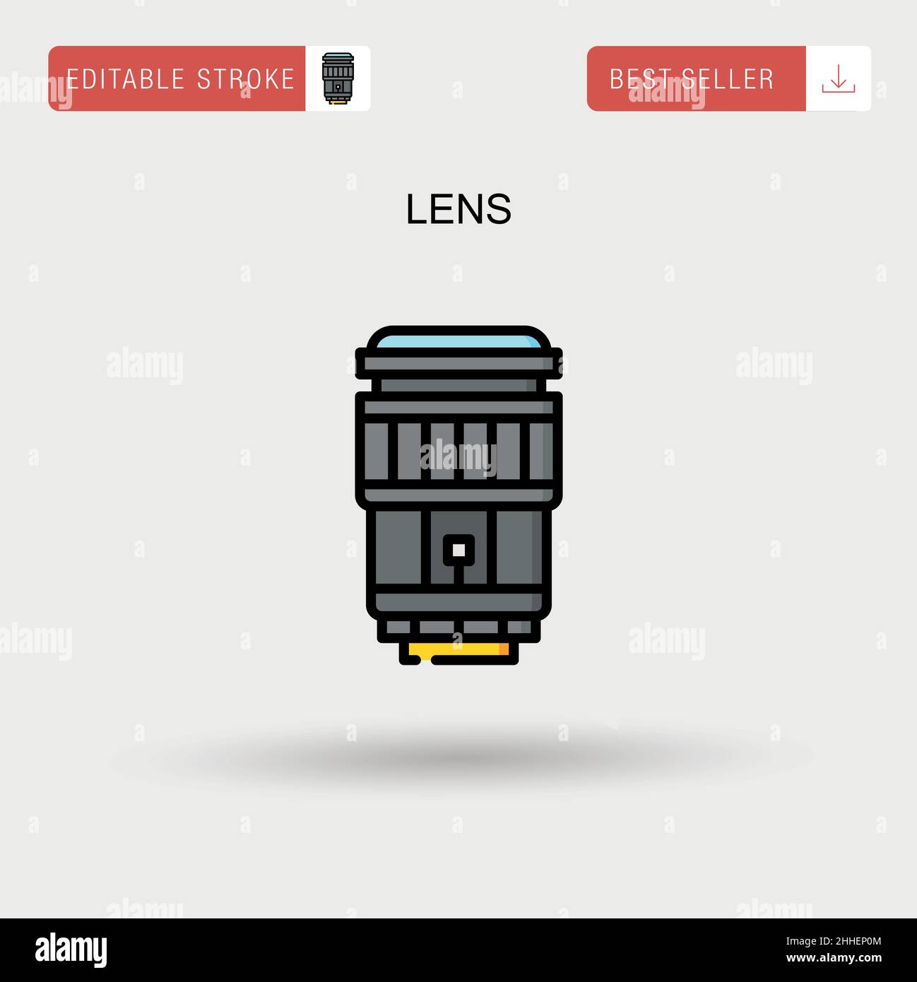 Lens Simple vector icon Stock Vector Image & Art - Alamy