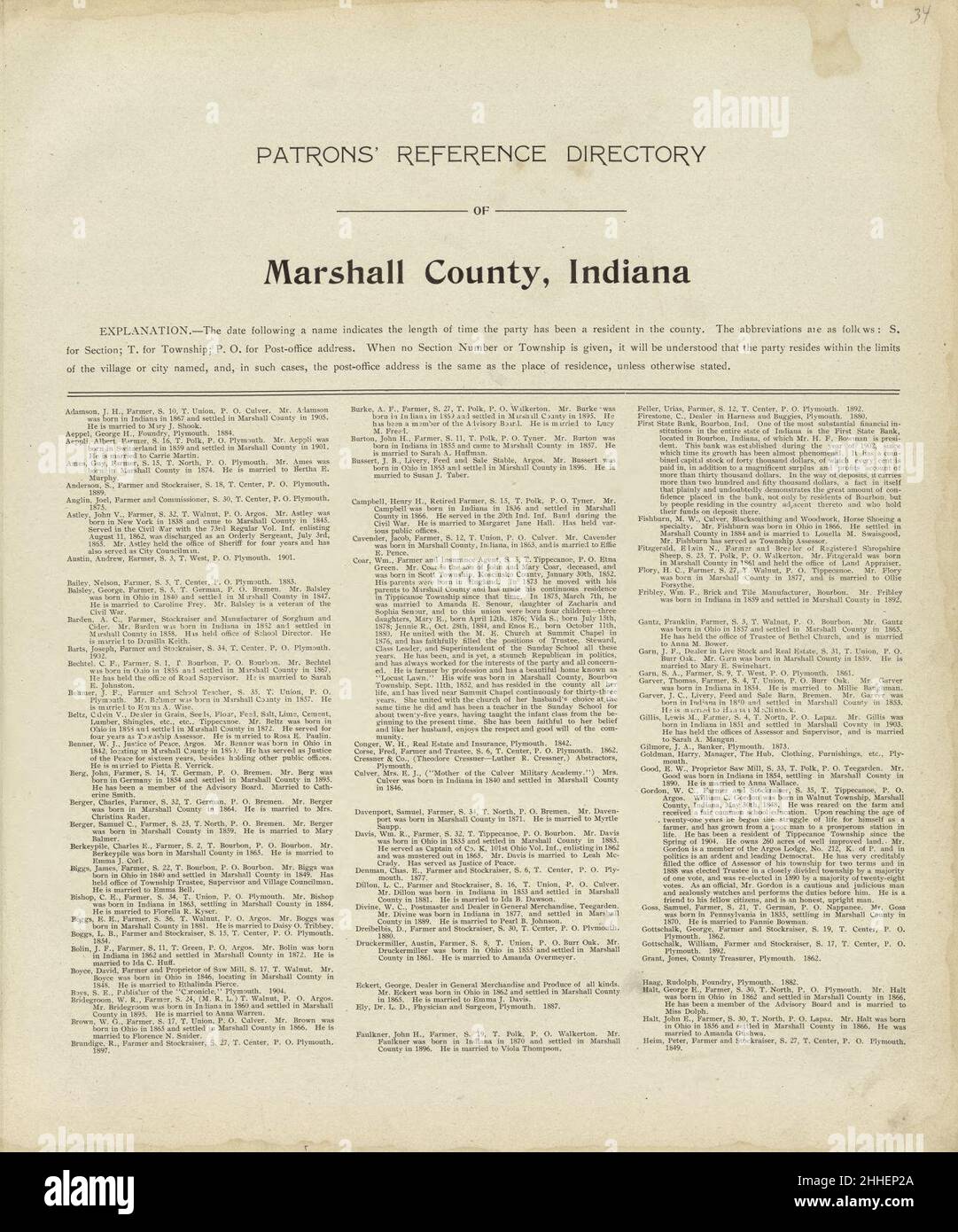 Standard atlas of Marshall County, Indiana - including a plat book of ...