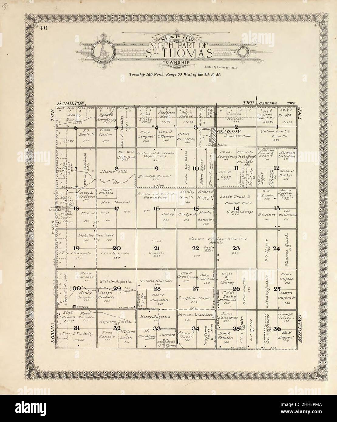 Standard atlas of Pembina County, North Dakota - including a plat book ...