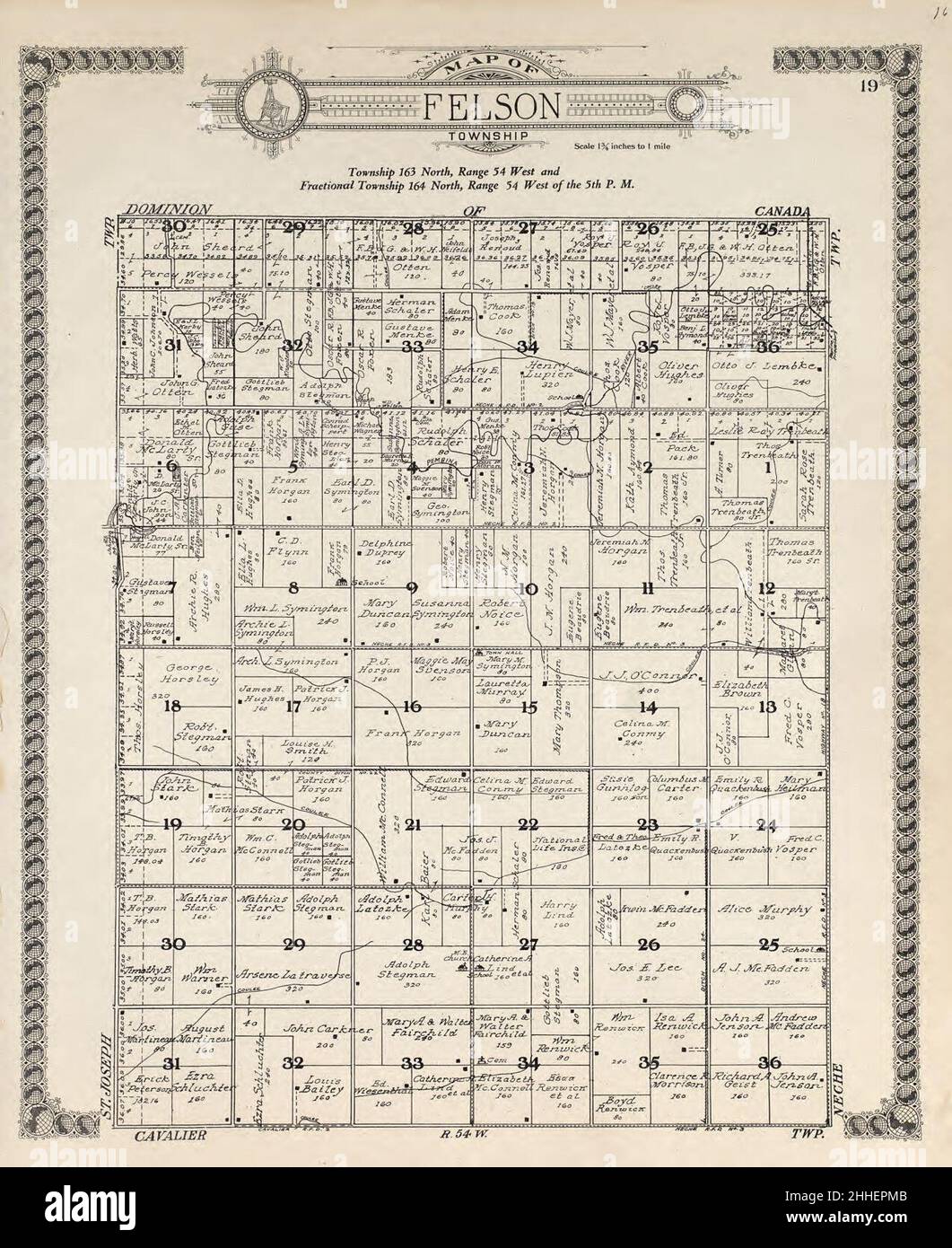 Standard atlas of Pembina County, North Dakota - including a plat book ...