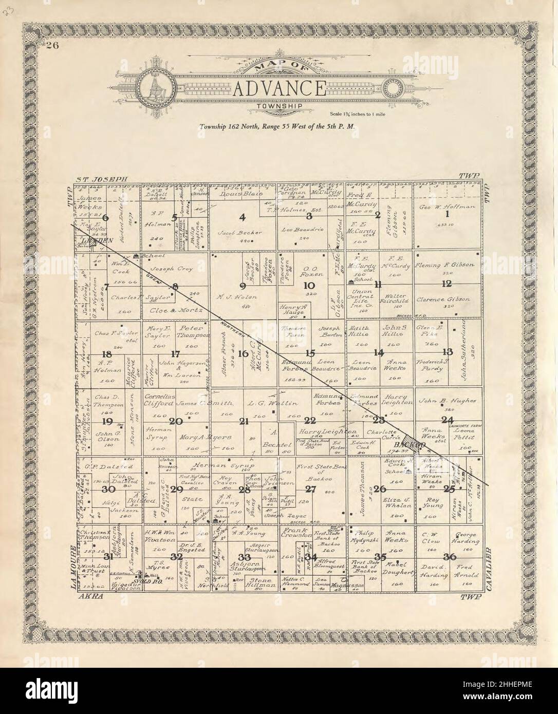 Standard atlas of Pembina County, North Dakota - including a plat book ...