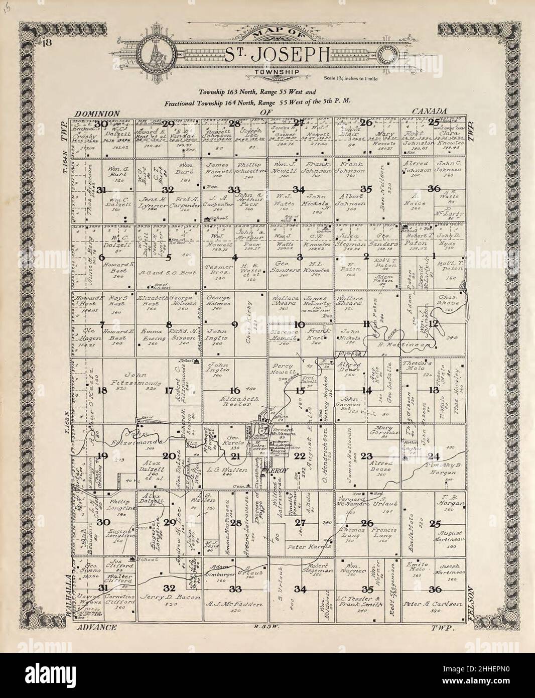Standard atlas of Pembina County, North Dakota - including a plat book ...