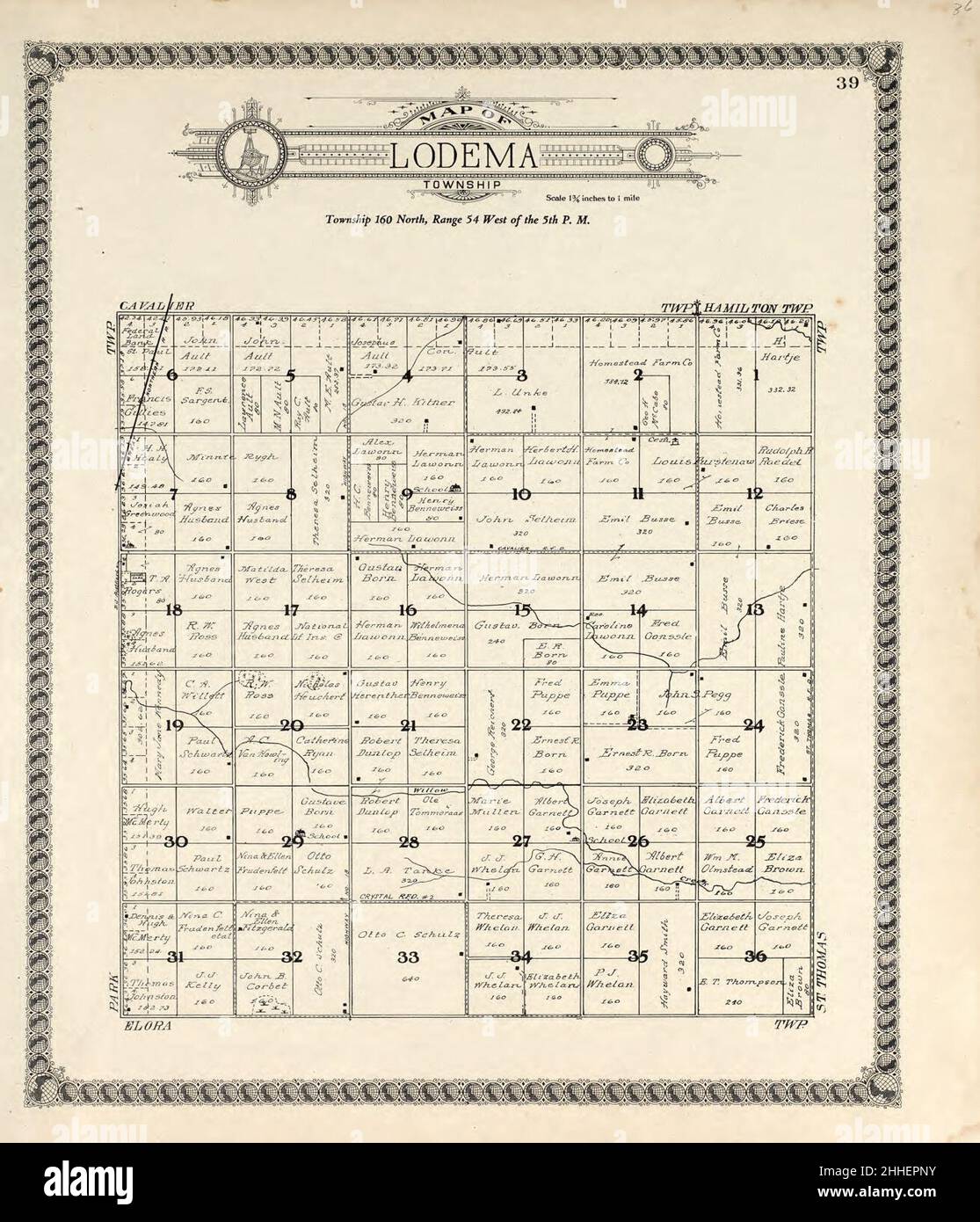 Standard atlas of Pembina County, North Dakota - including a plat book ...