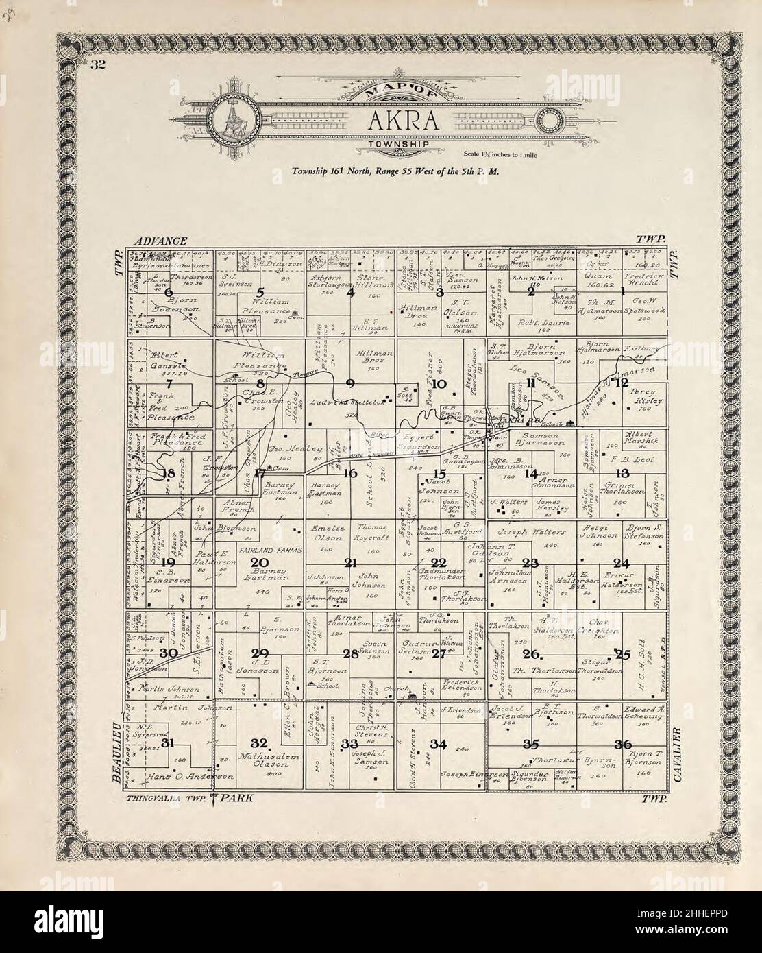 Standard atlas of Pembina County, North Dakota - including a plat book ...