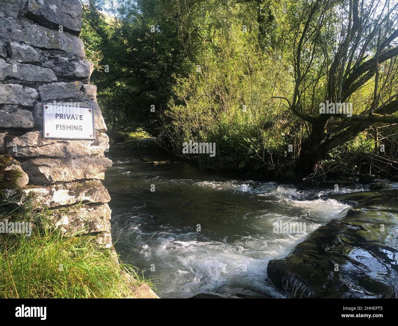 Waterfall, River Dove, Dove Dale, Peak District Stock Photo - Alamy