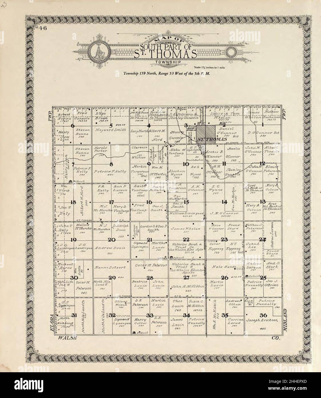 Standard atlas of Pembina County, North Dakota - including a plat book ...