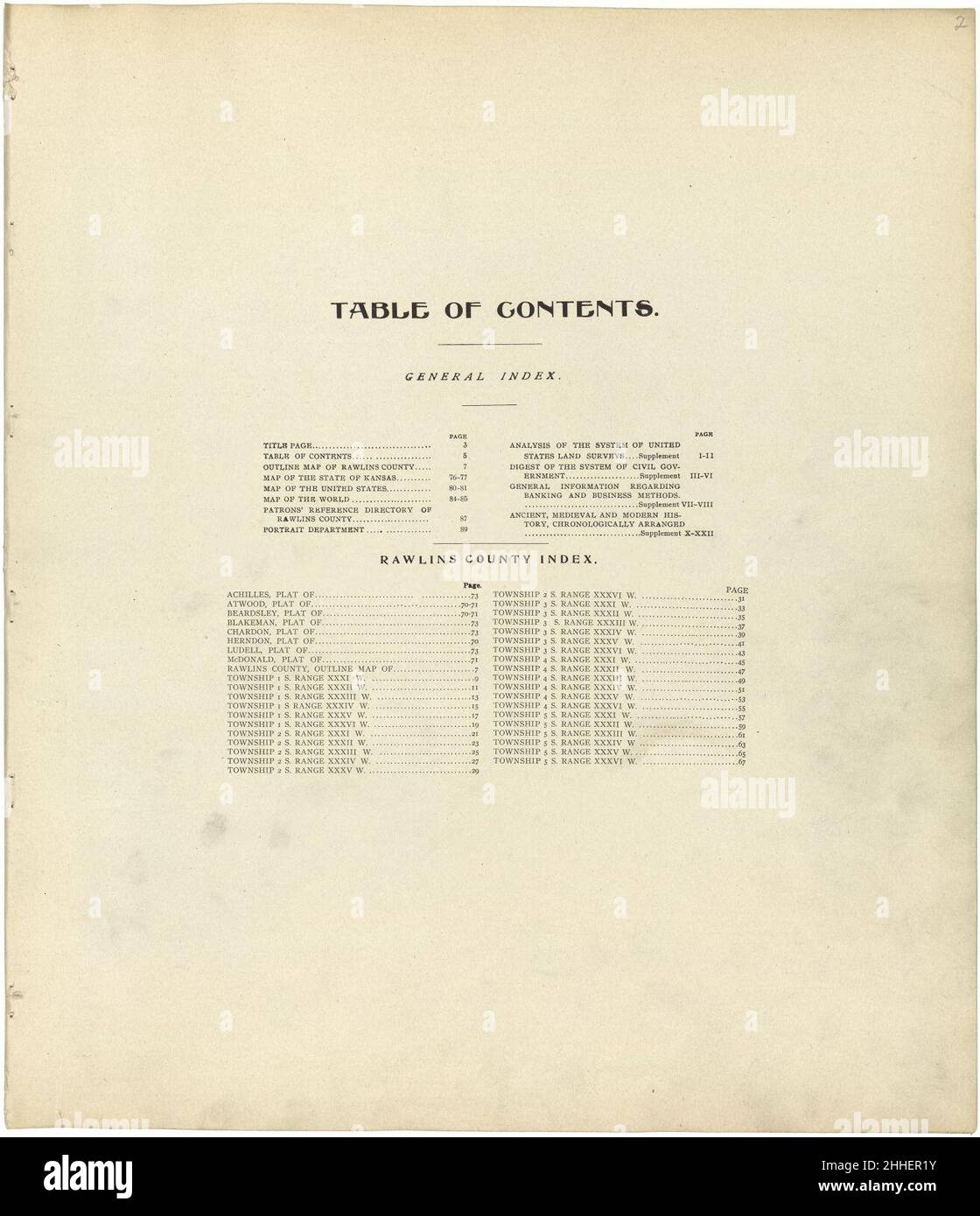 Standard atlas of Rawlins County, Kansas - including a plat book of the ...