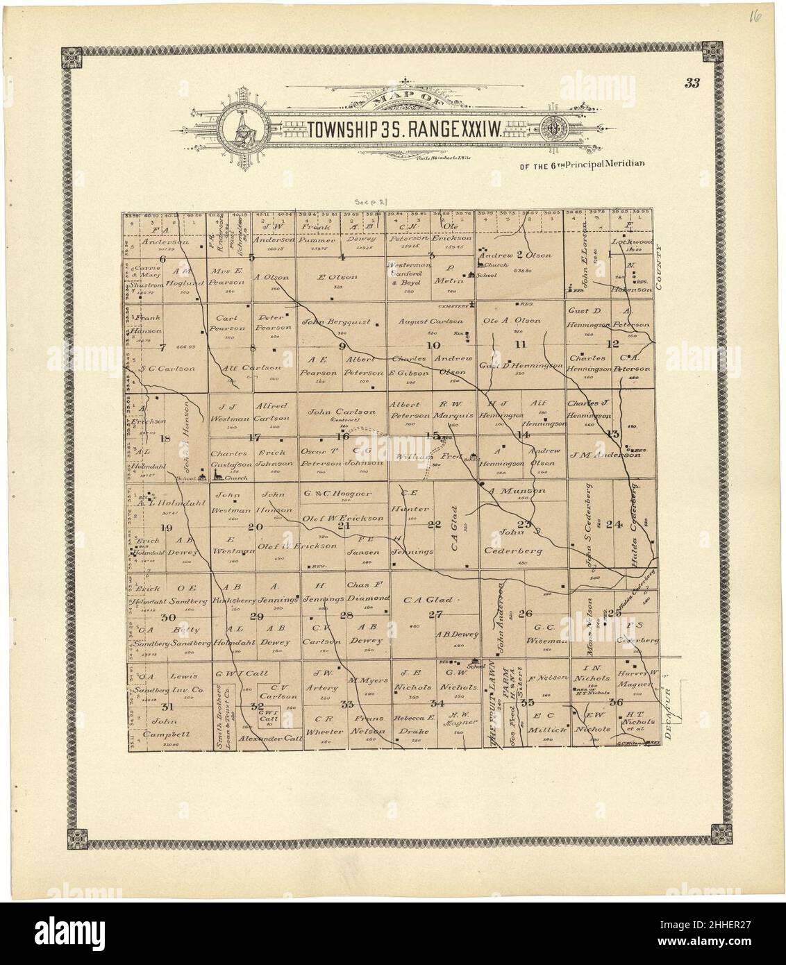 Standard atlas of Rawlins County, Kansas - including a plat book of the ...