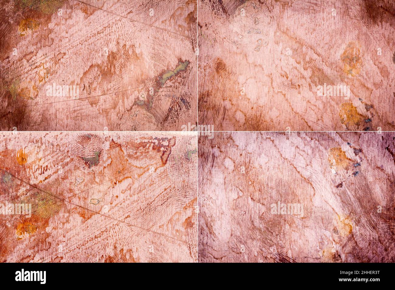 Collection of images with scratched dirty dusty copper plate texture ...