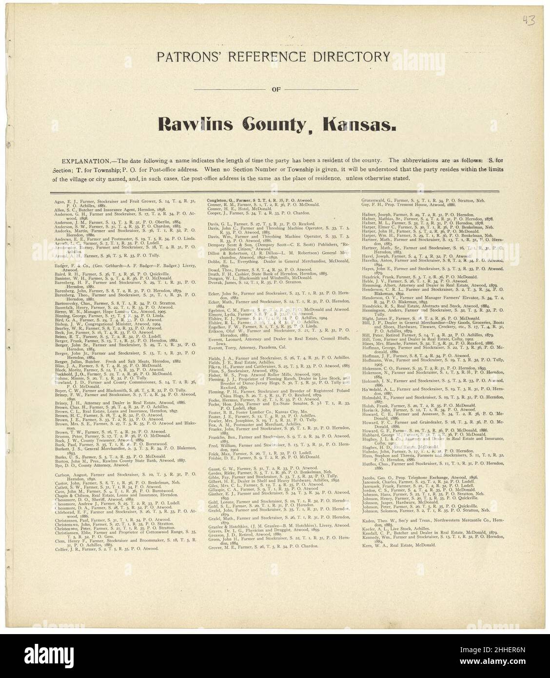 Standard atlas of Rawlins County, Kansas - including a plat book of the ...