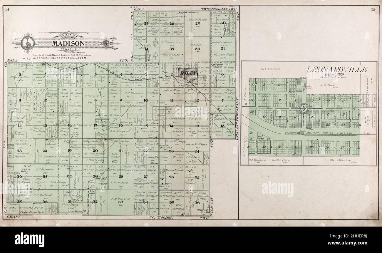 Riley kansas map hi-res stock photography and images - Alamy