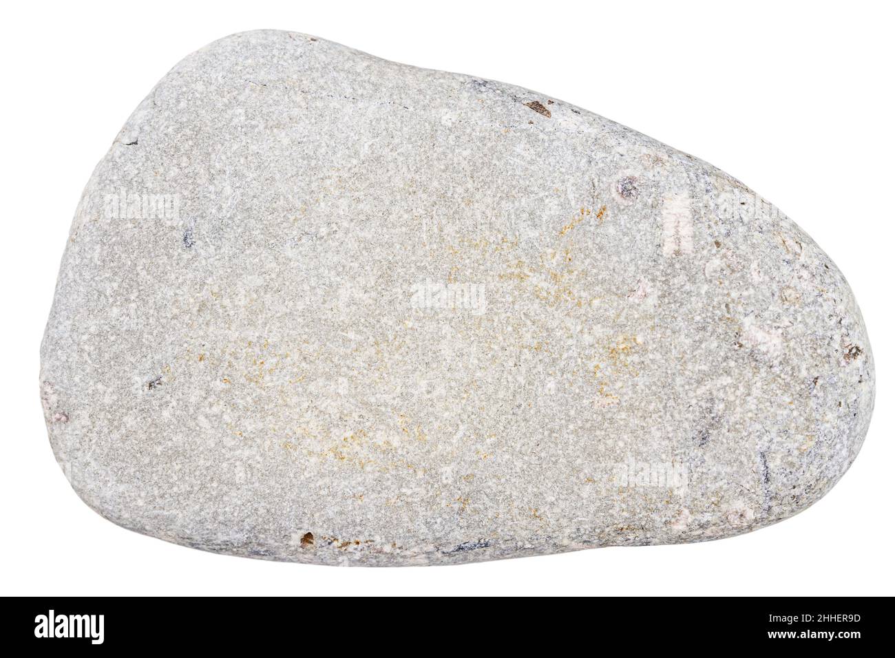 Top view of single gray pebble isolated on white background Stock Photo ...