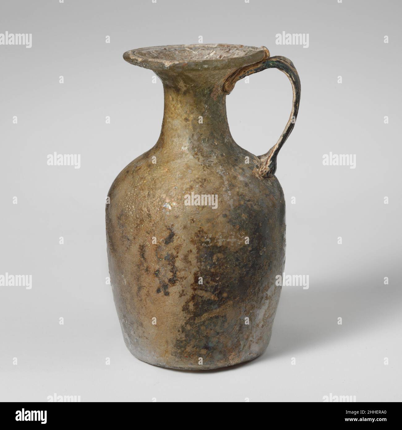 Glass jug 3rd century A.D. Roman Colorless with pale blue-green tinge ...
