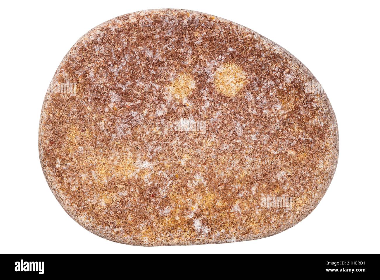 Top view of single red pebble isolated on white background Stock Photo ...