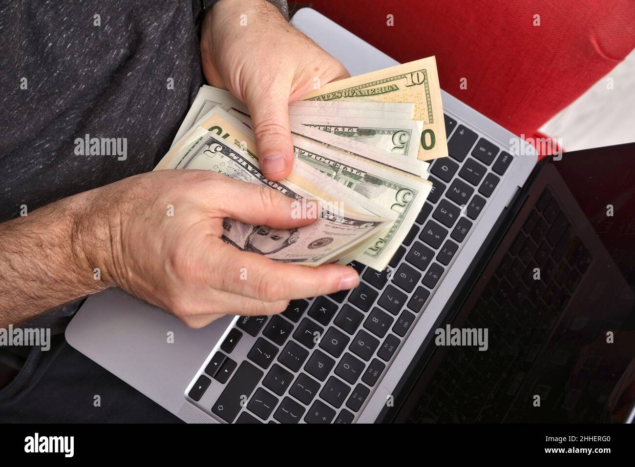 Male hands in lap hi-res stock photography and images - Alamy