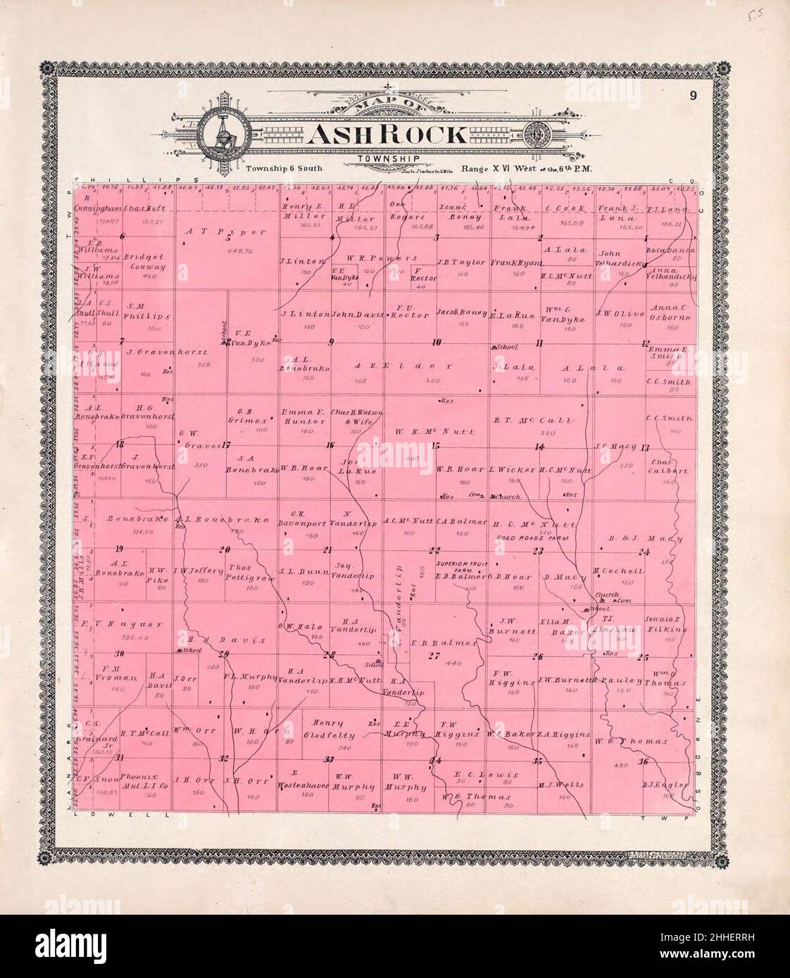 Standard atlas of Rooks County, Kansas - including a plat book of the ...
