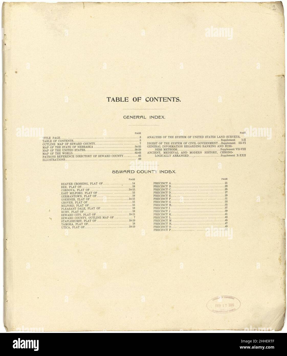 Standard atlas of Seward County, Nebraska - including a plat book of ...