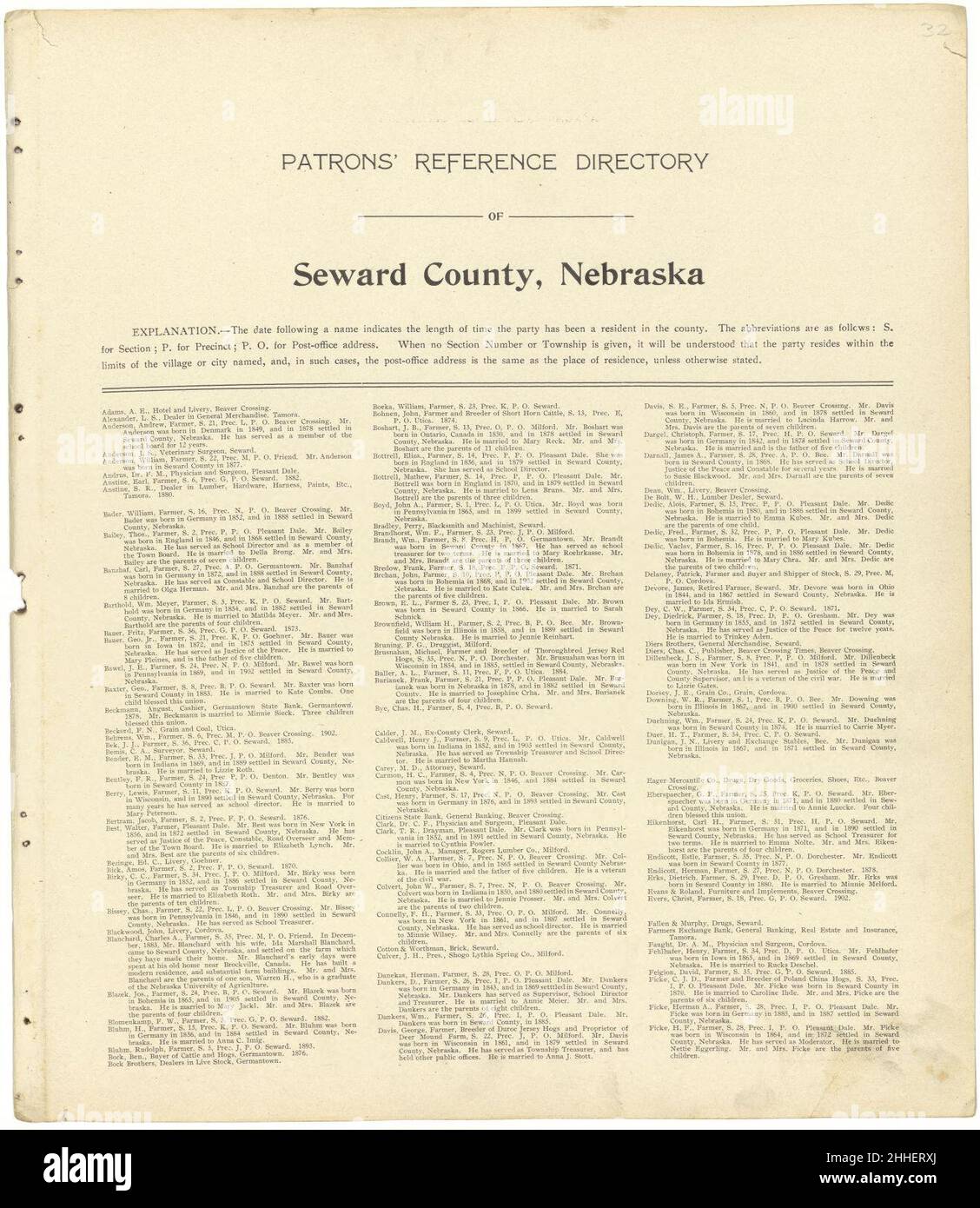Standard atlas of Seward County, Nebraska - including a plat book of ...