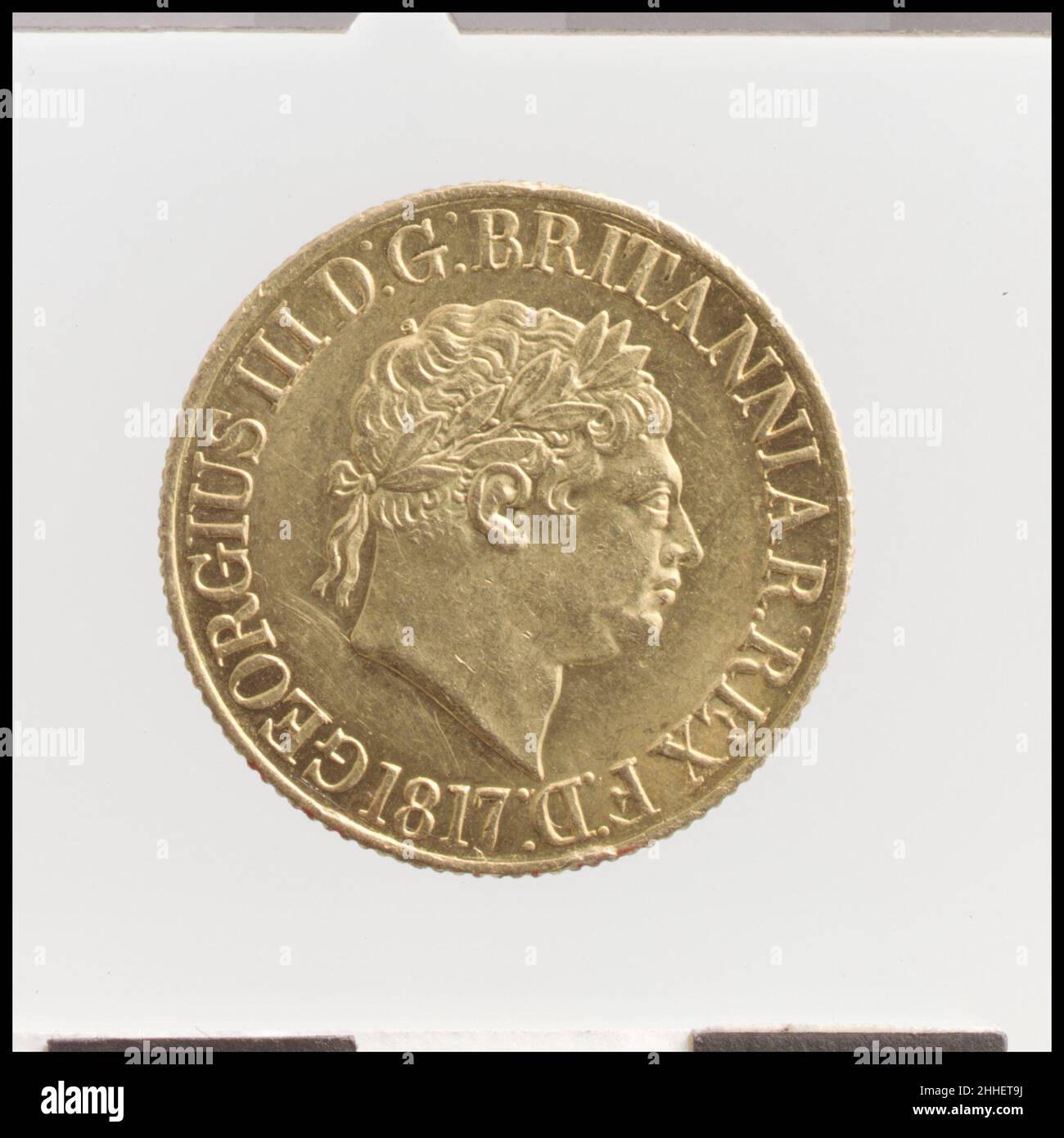 George III sovereign 1817 Medalist: Benedetto Pistrucci Italian. George ...