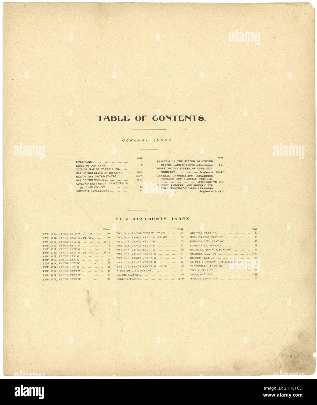 Standard atlas of St. Clair County, Missouri - including a plat book of ...