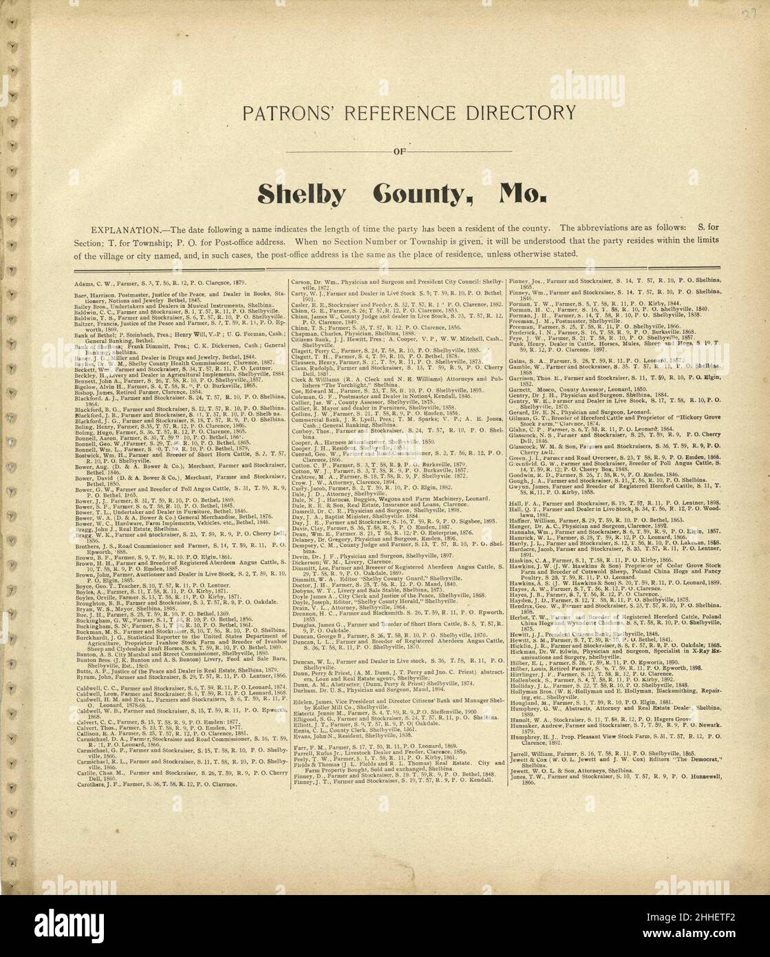 Standard atlas of Shelby County, Missouri - including a plat book of ...
