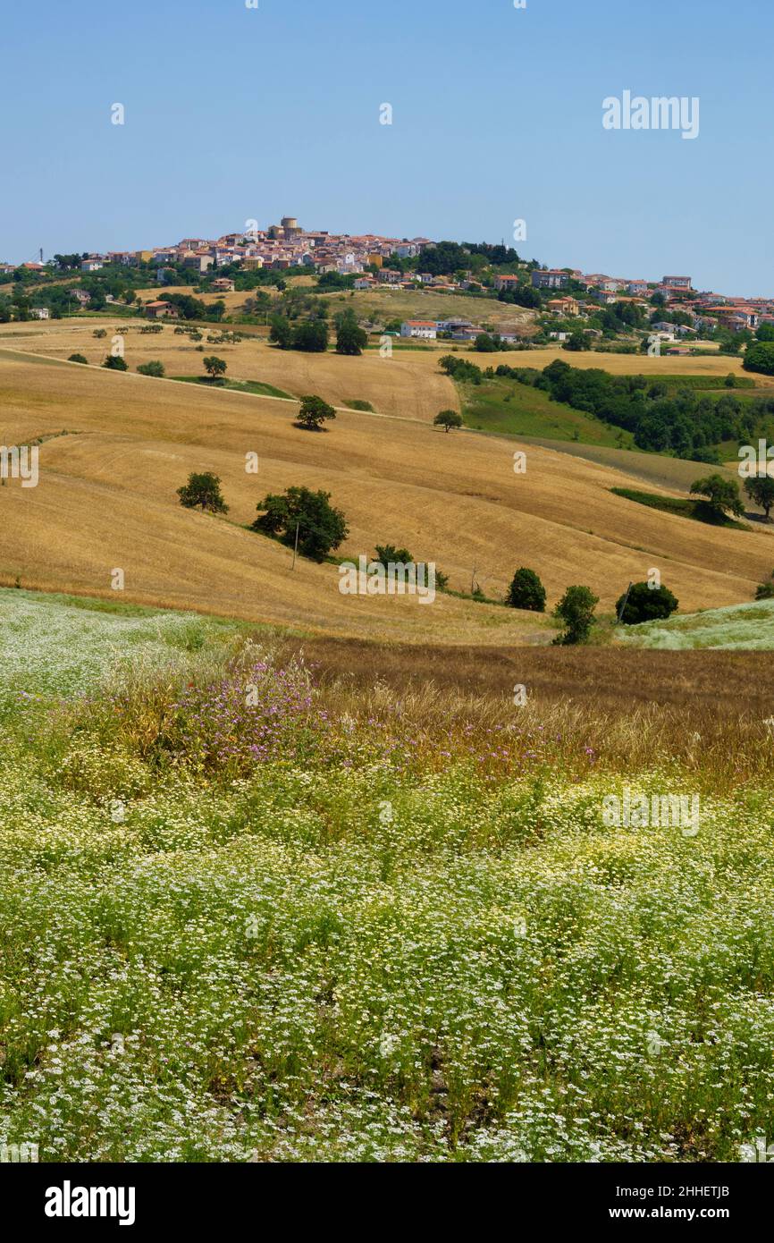 Landscape in Campobasso province, Molise, Italy, along the road to ...