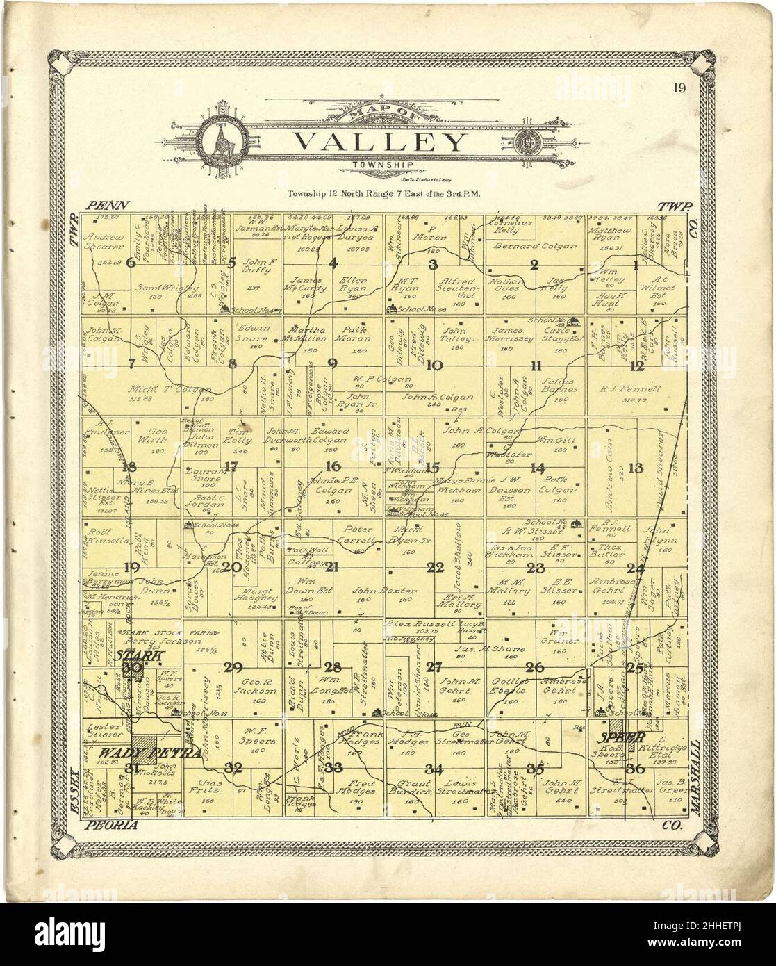 Standard atlas of Stark County, Illinois - including a plat book of the villages, cities and ...
