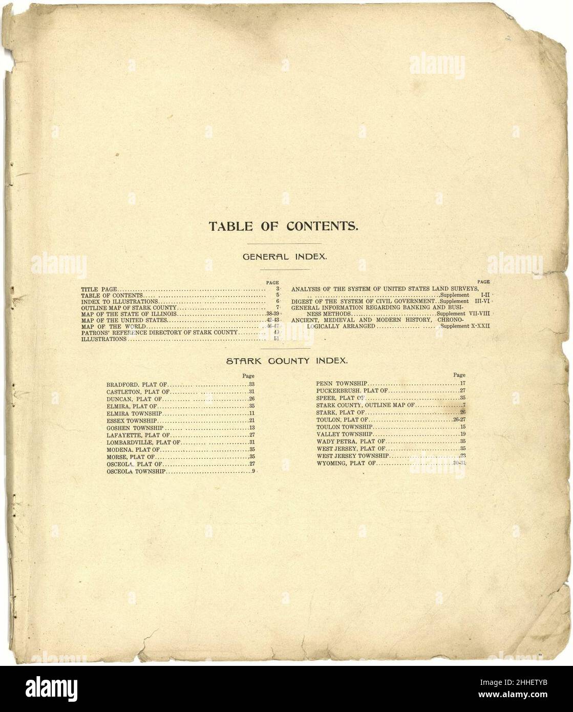 Standard atlas of Stark County, Illinois - including a plat book of the ...