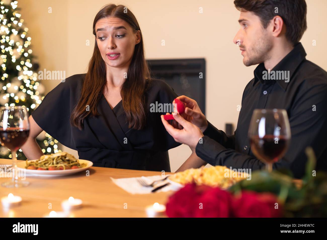 Man proposing woman unhappy hi-res stock photography and images - Alamy