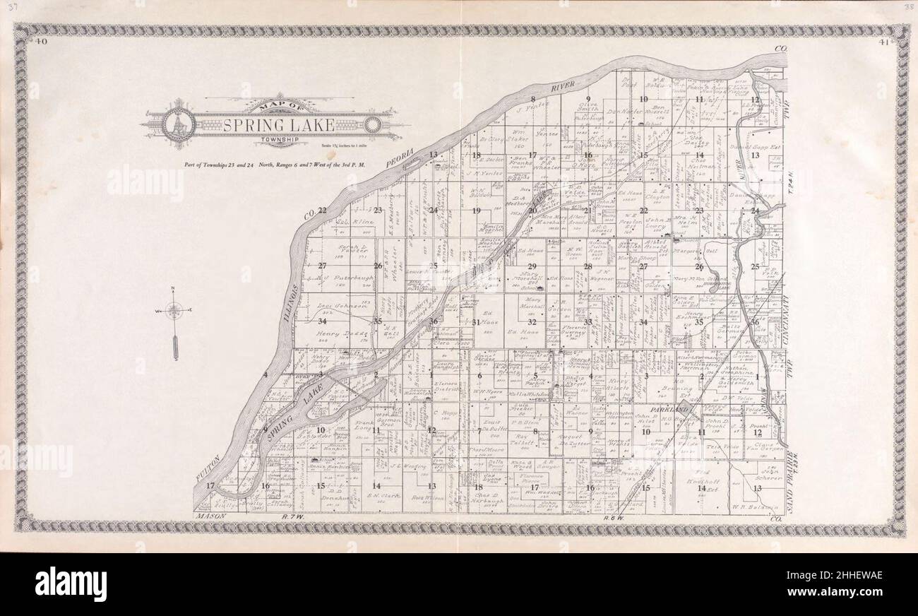 Standard atlas of Tazewell County, Illinois - including a plat book of the villages, cities and ...