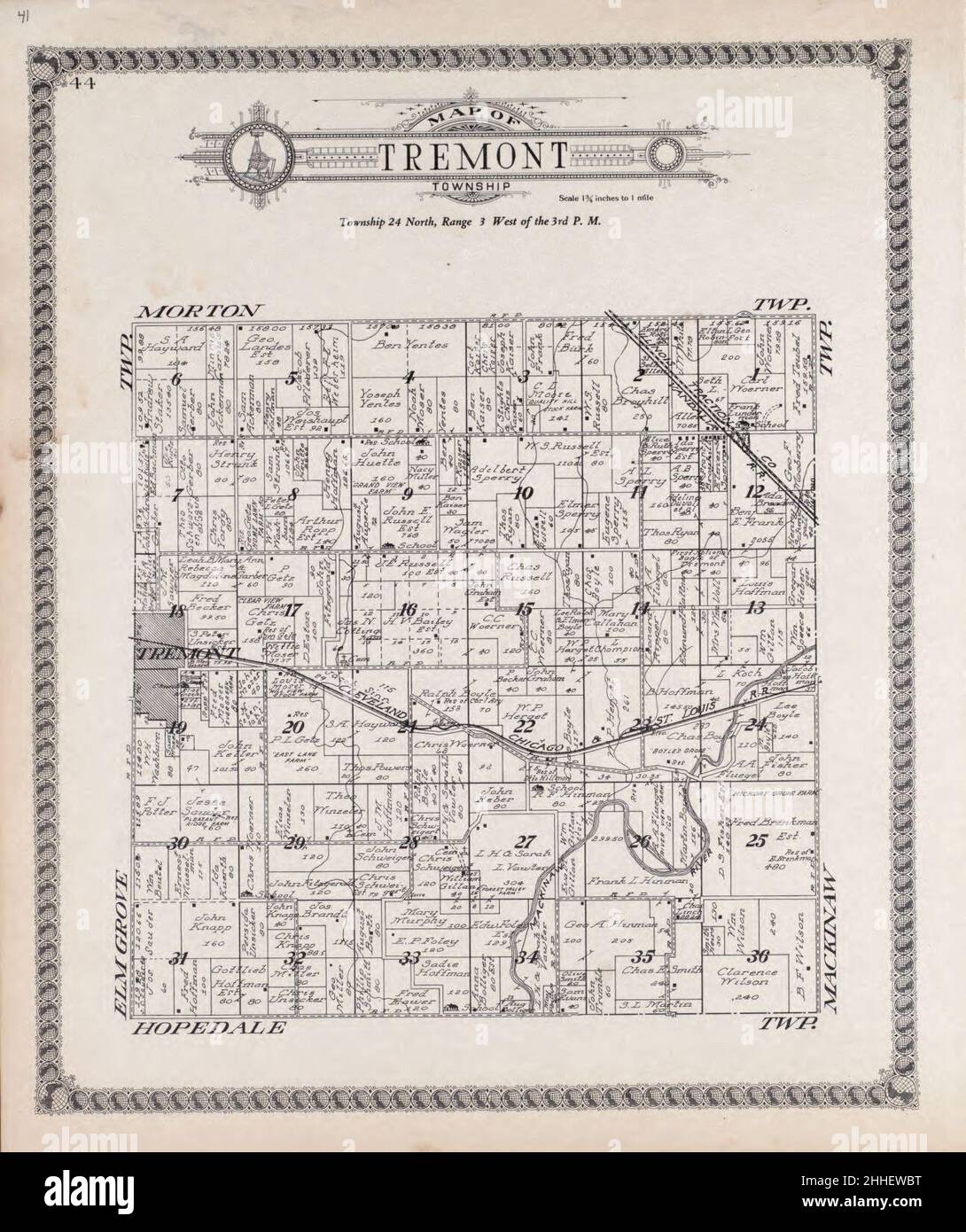 Tazewell county map hi-res stock photography and images - Alamy