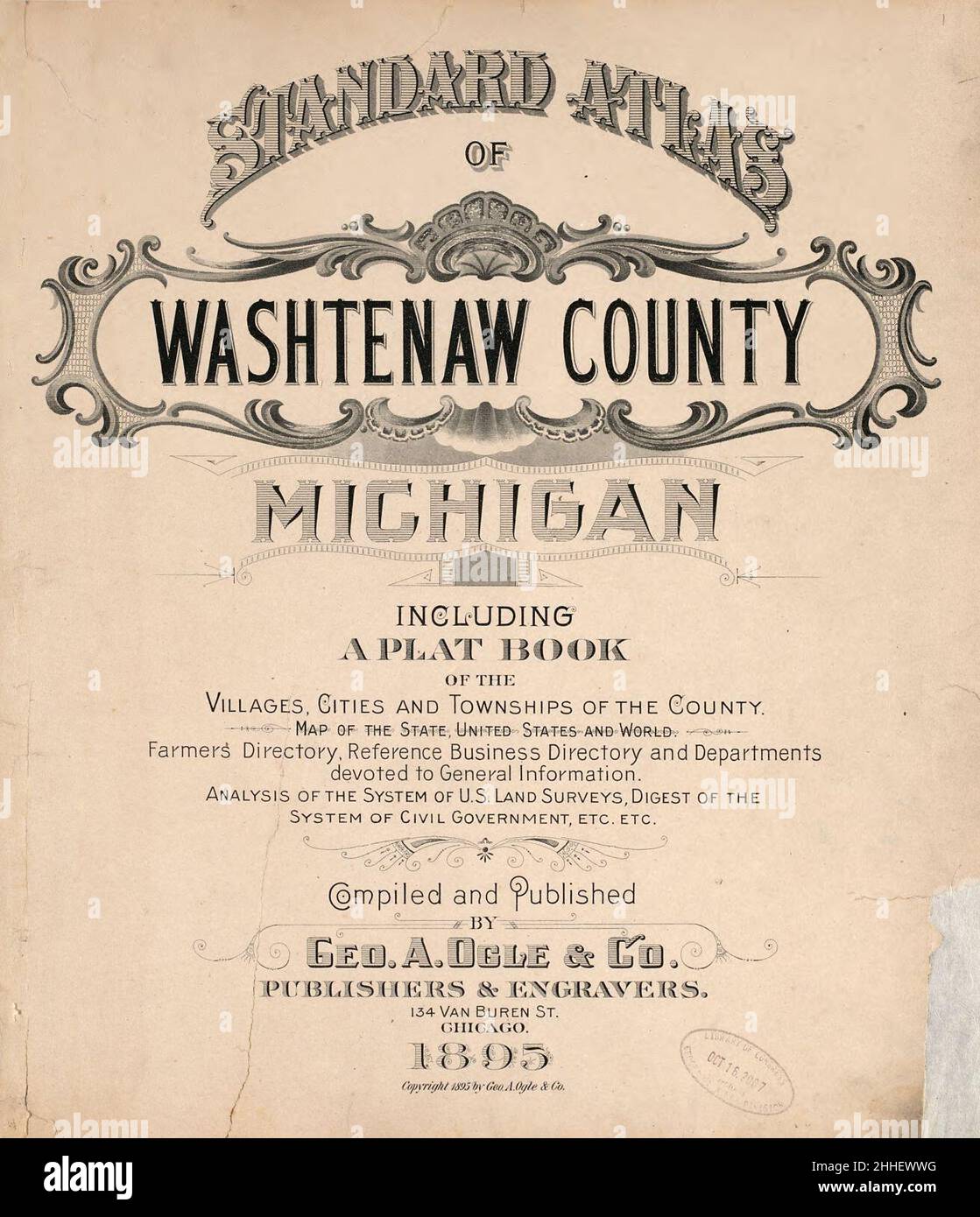 Standard atlas of Washtenaw County, Michigan - including a plat book of ...