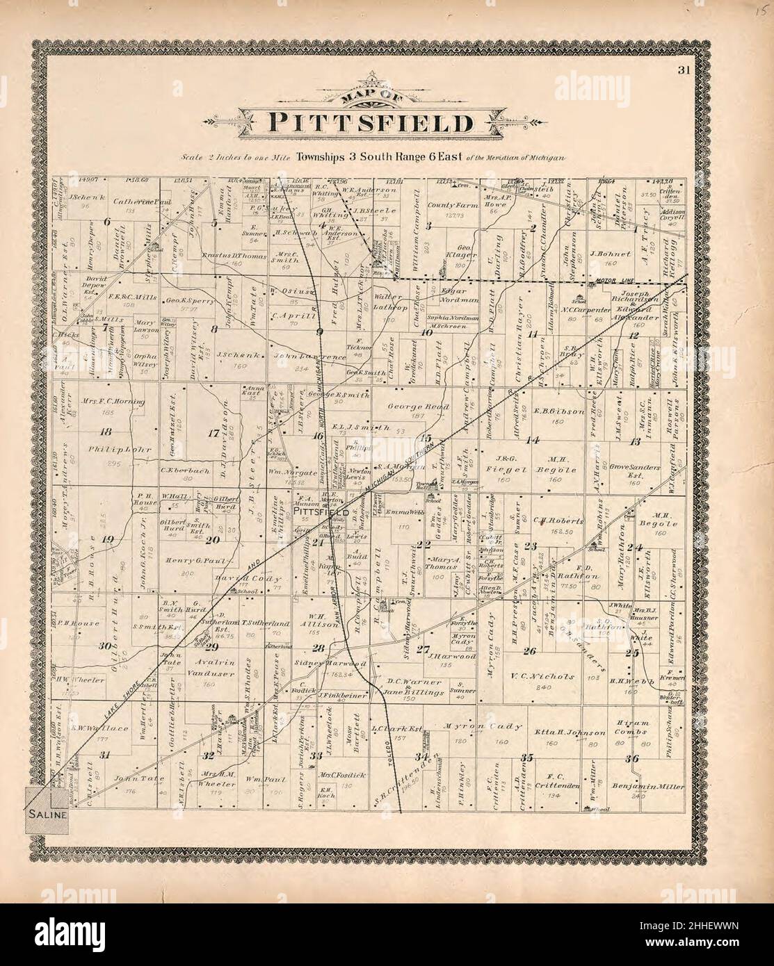 Standard atlas of Washtenaw County, Michigan - including a plat book of ...