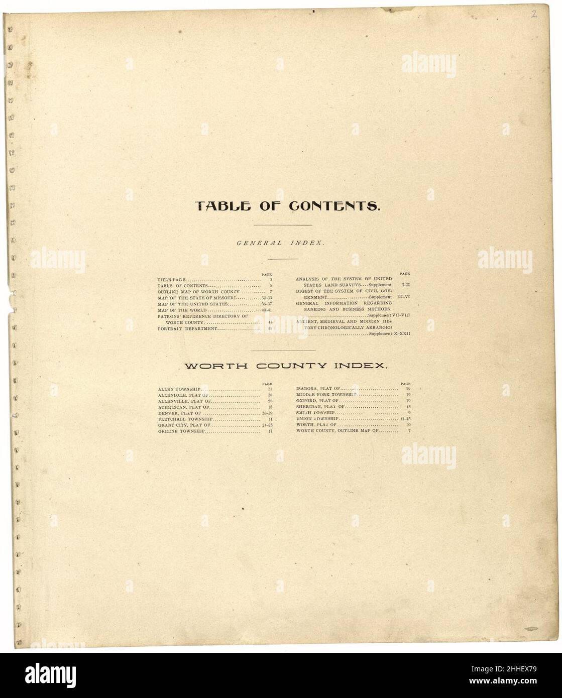 Standard atlas of Worth County, Missouri - including a plat book of the ...